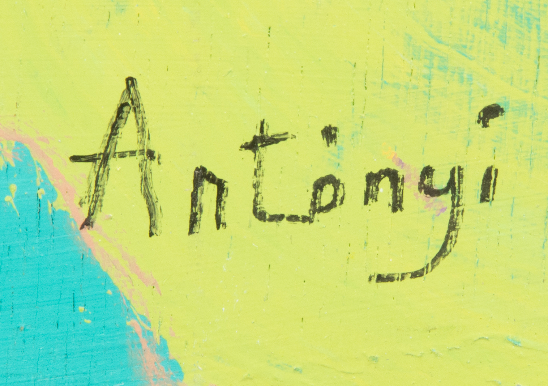 Bilder för 1182976. IMRE ANTONYI. "Figurer", olja på pannå, signerad ...