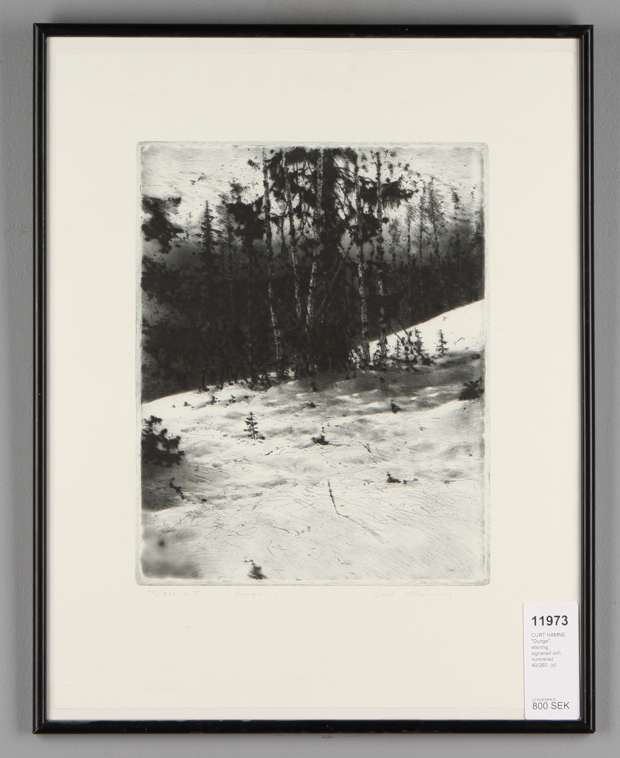 Images for 11973. CURT HAMNE. "Grove", etching, signed and numbered 40/ ...