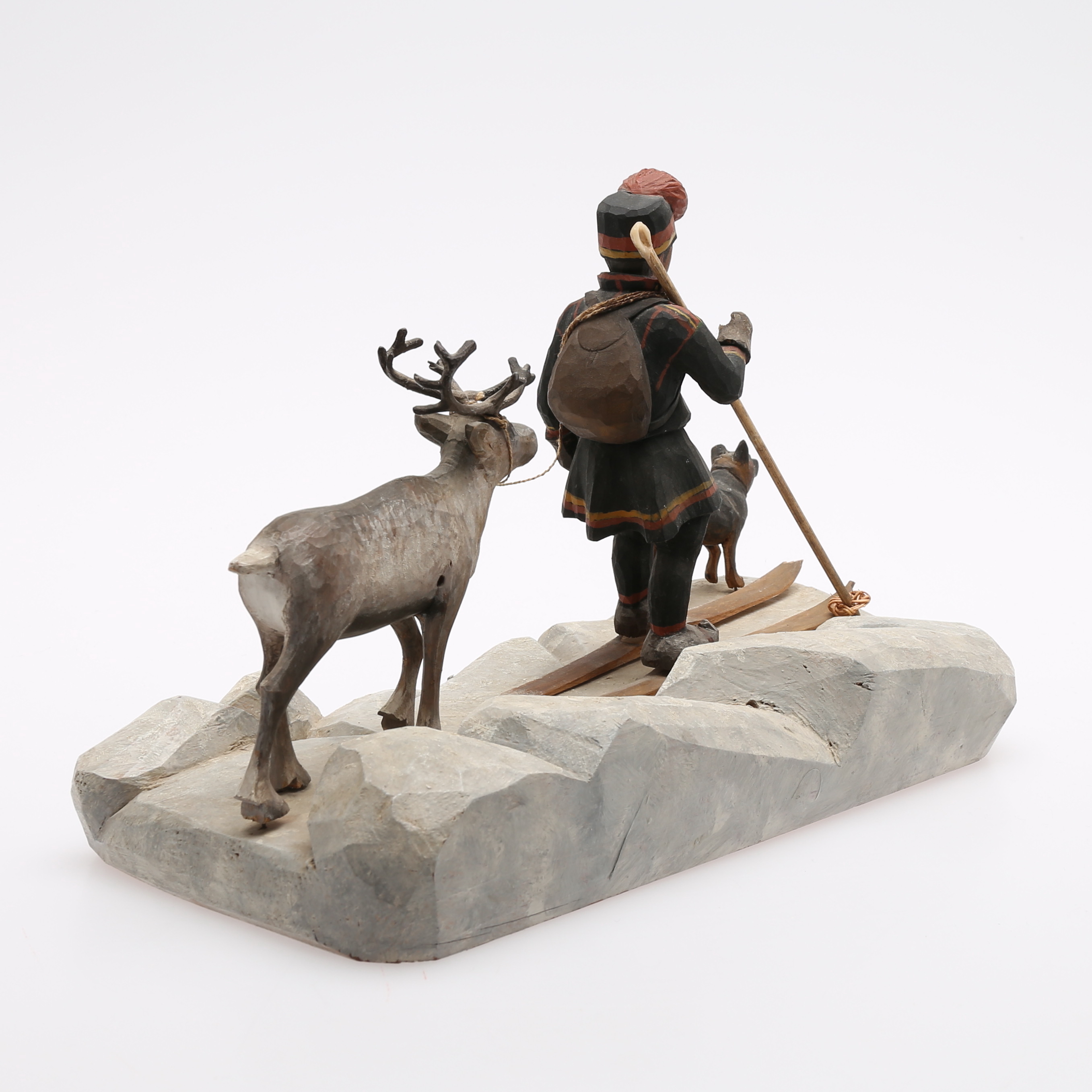 Images for 1243845. FIGURE GROUP, Sámi crafts (?), Sami with reindeer ...