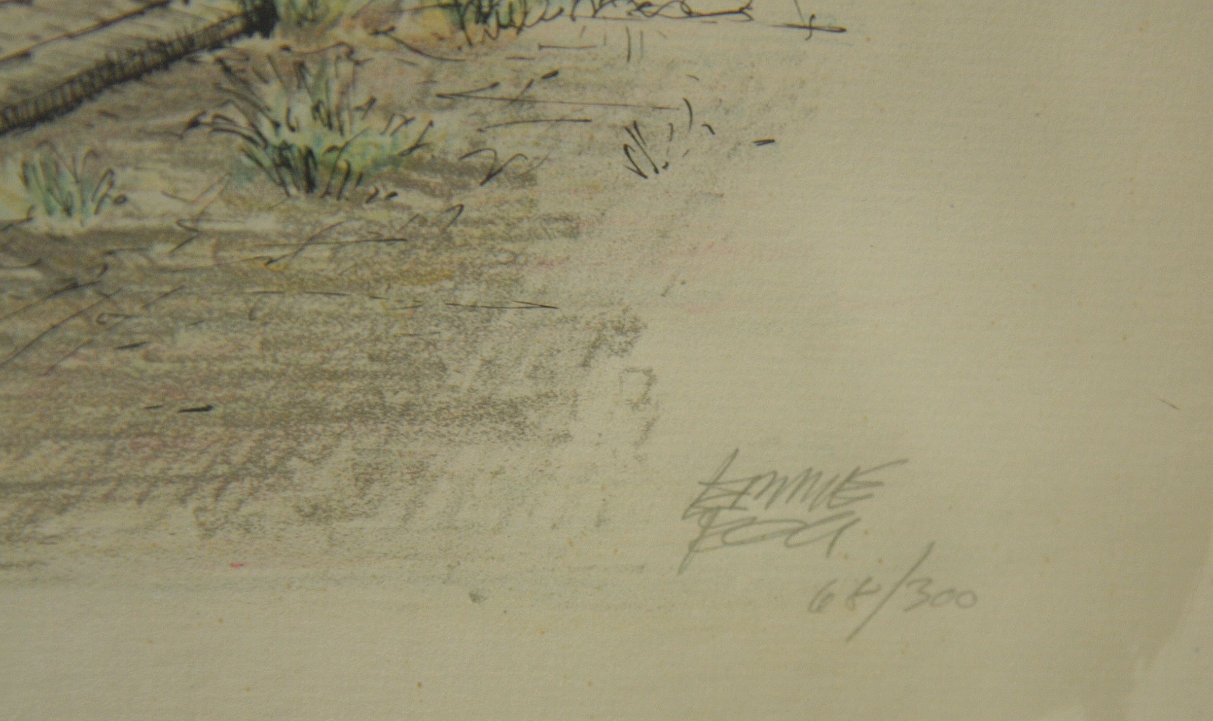 1250339. EBBE FOG. värilitografia, Hudiksvall, "möljen", signeerattu ja ...