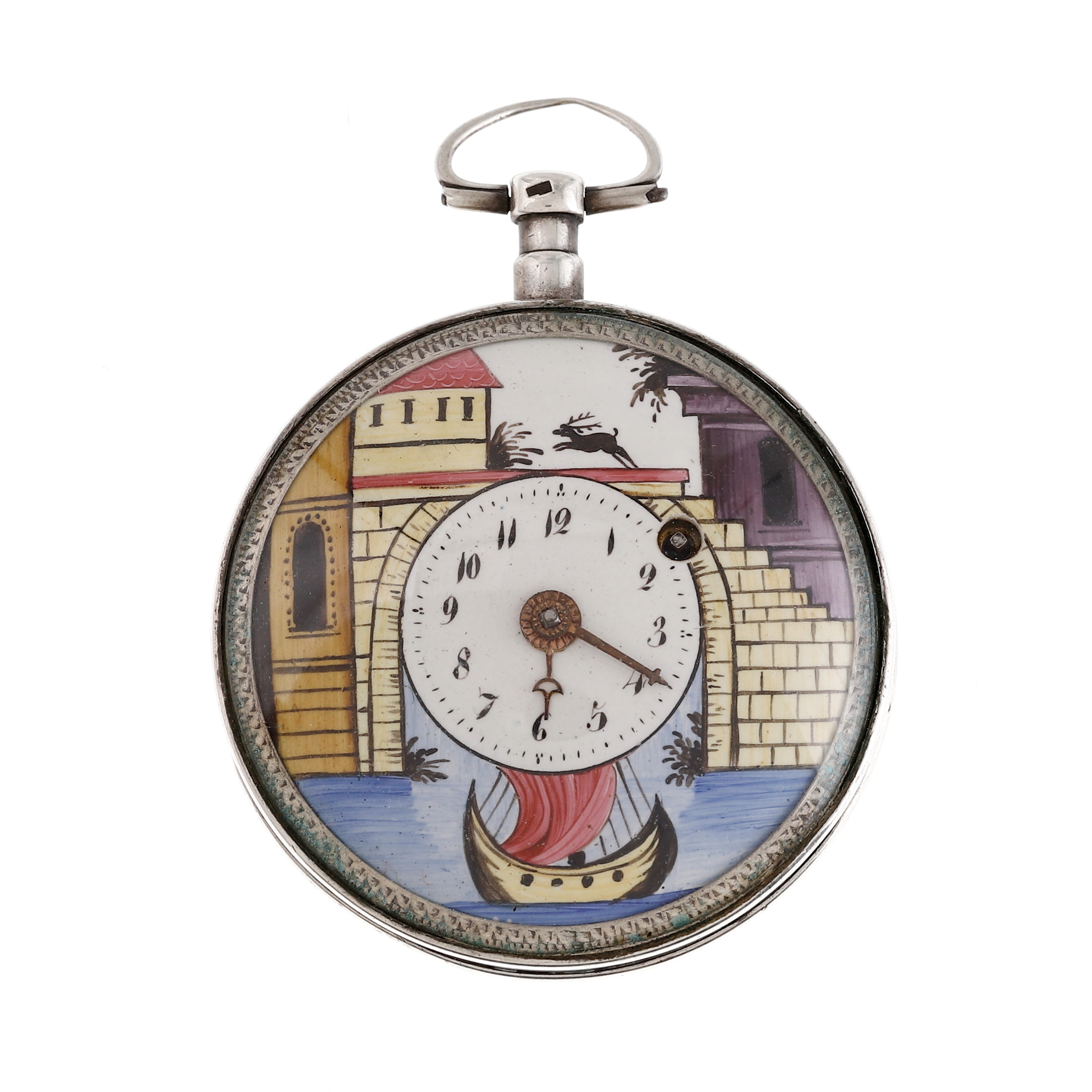 ROMILLY. French pocket watch from the "revolutionary era" in silver ...