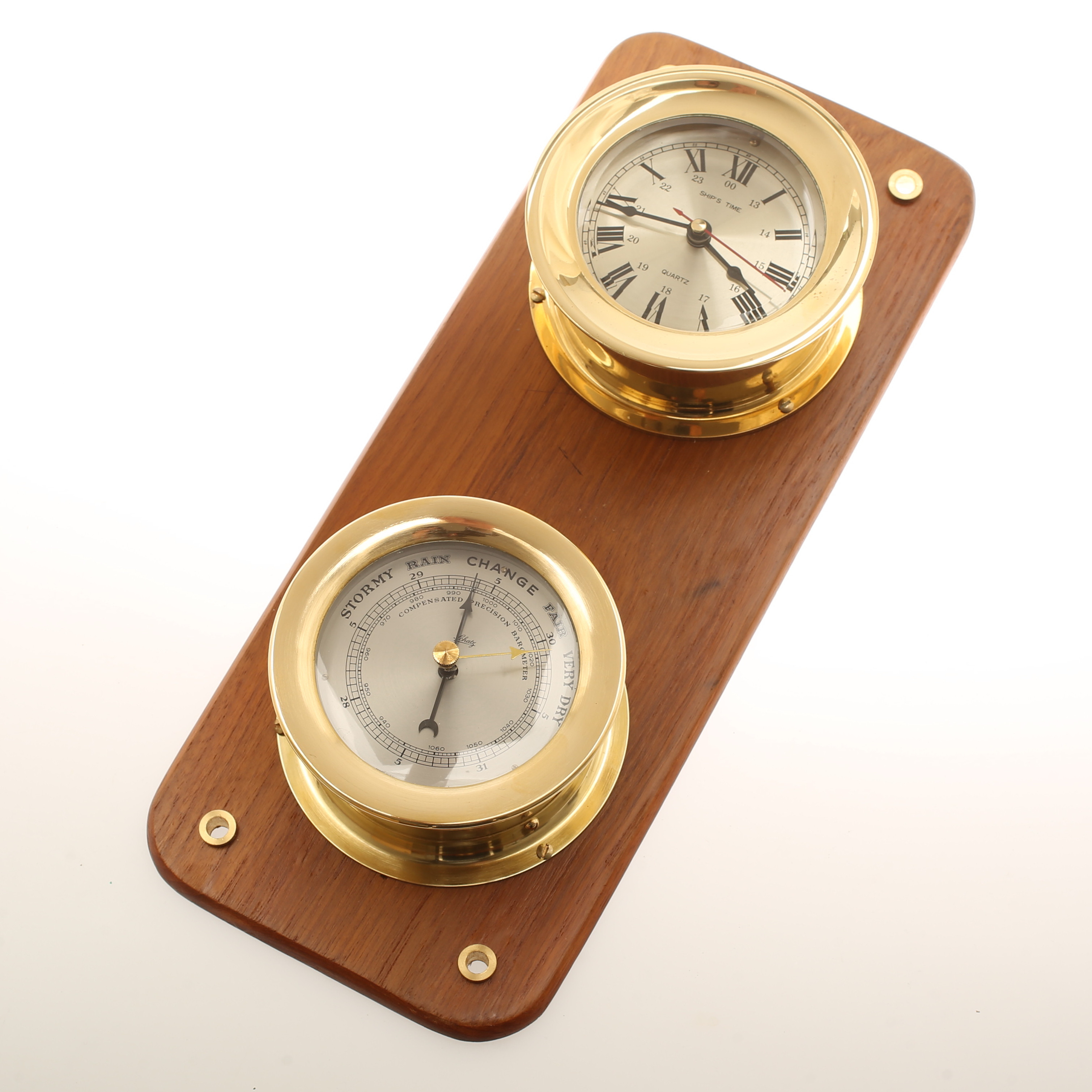 Images for 1272783. BAROMETER, Schatz. SHIP CLOCK, Ships Time. Brass ...