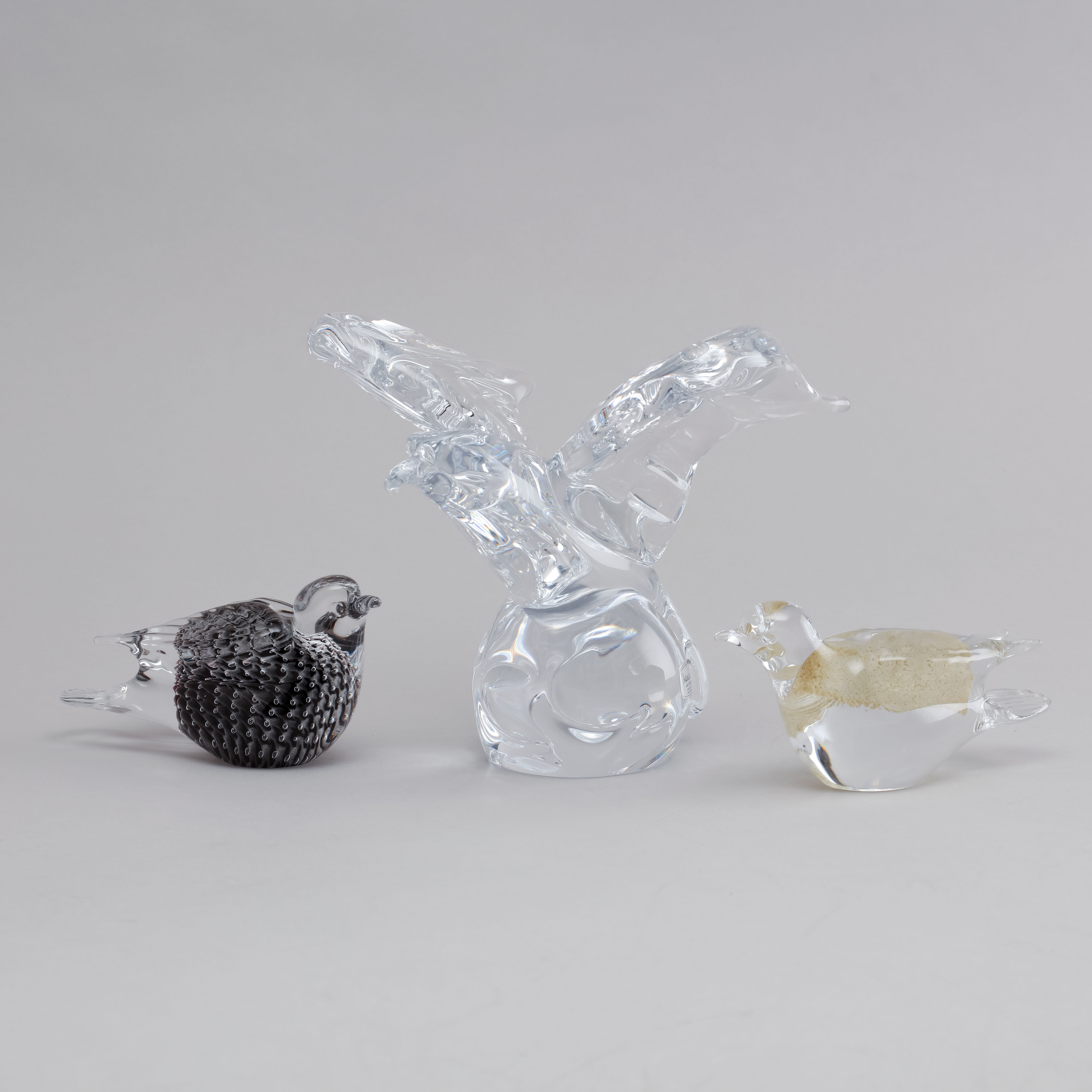 1288232. FIGURIT, 3 kpl, lasi, Marcolin, Ronneby, 1900-luvun loppu ...