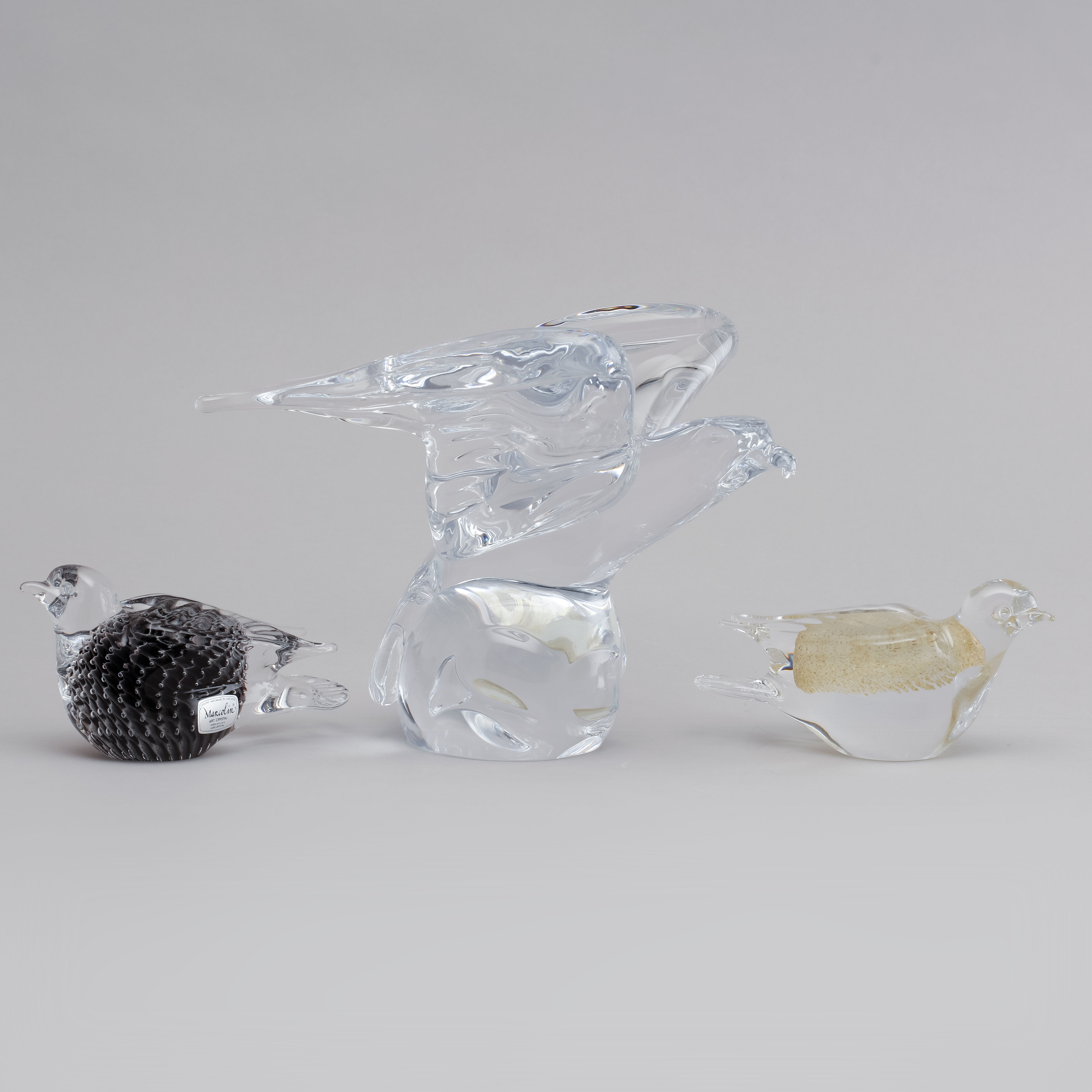 1288232. FIGURIT, 3 kpl, lasi, Marcolin, Ronneby, 1900-luvun loppu ...