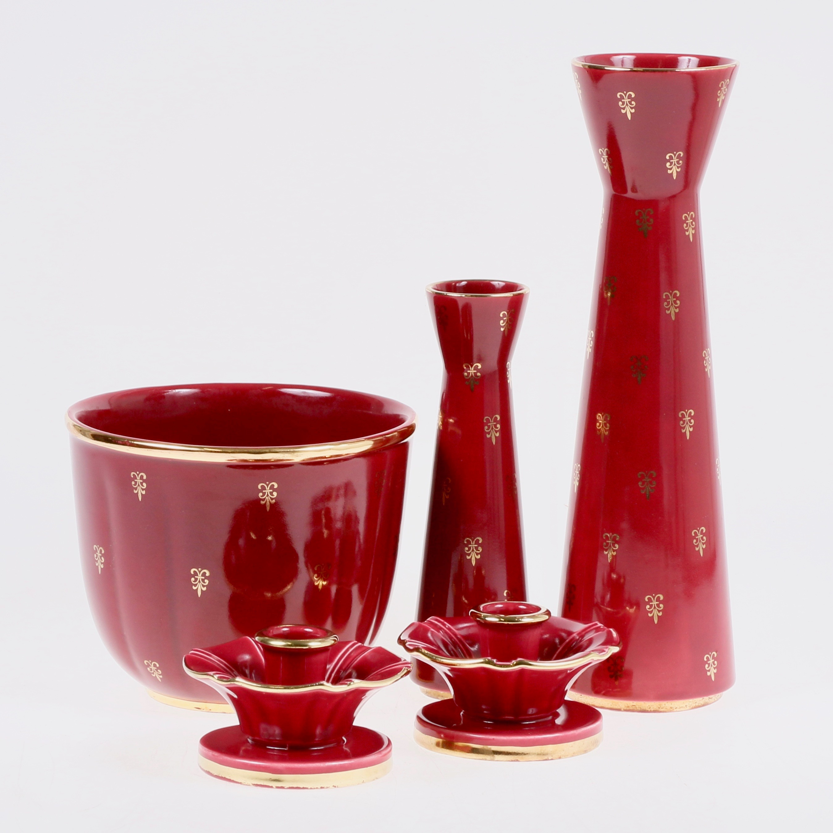 Images for 1290224. VASES, candlesticks and outer lining, 5 parts ...