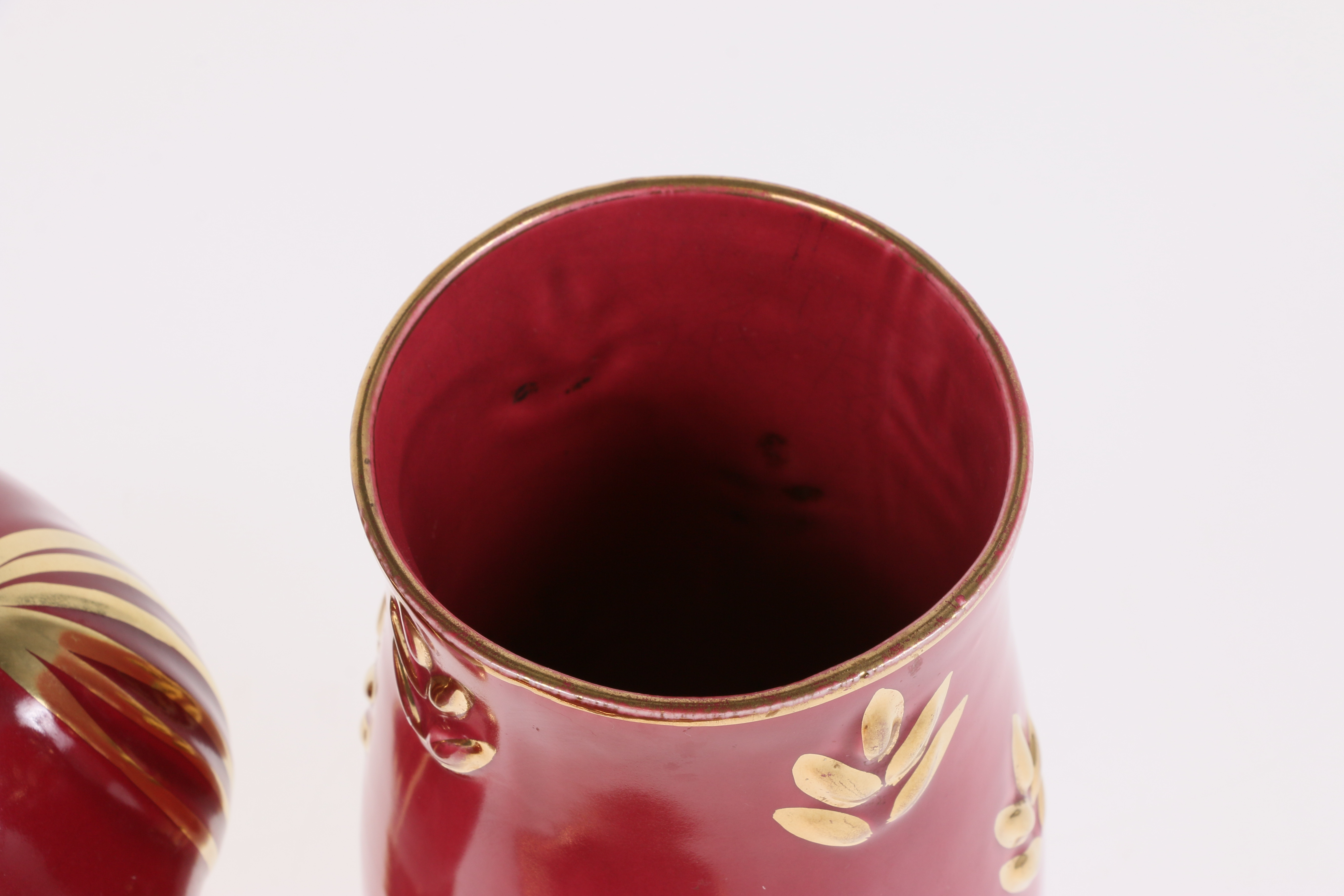 Images for 1290256. VASES, bowl and inkstand, 5 parts, ceramic, "Red ...