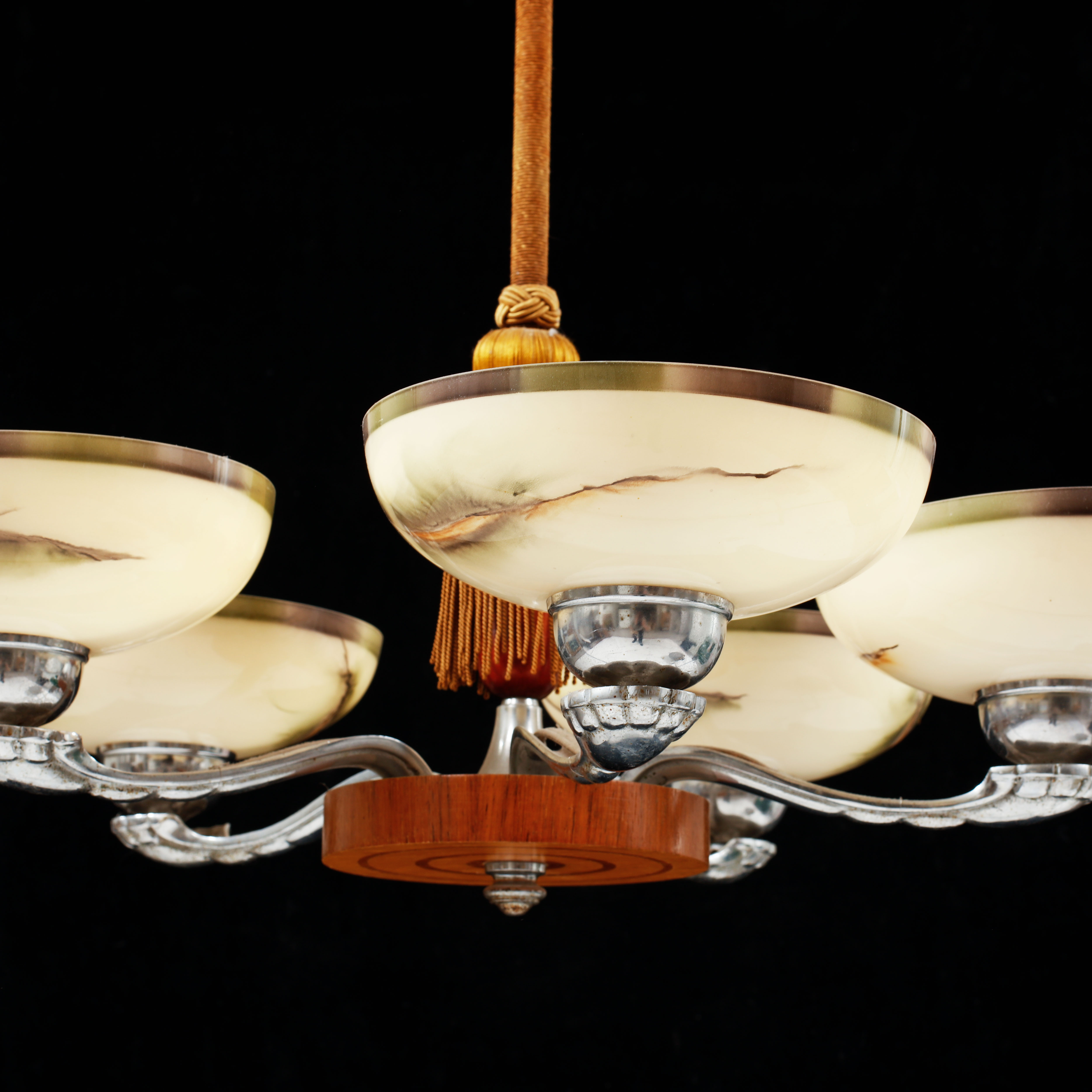 Images for 1309760. CEILING LAMP, metal and glass, 1920s/30s. - Auctionet