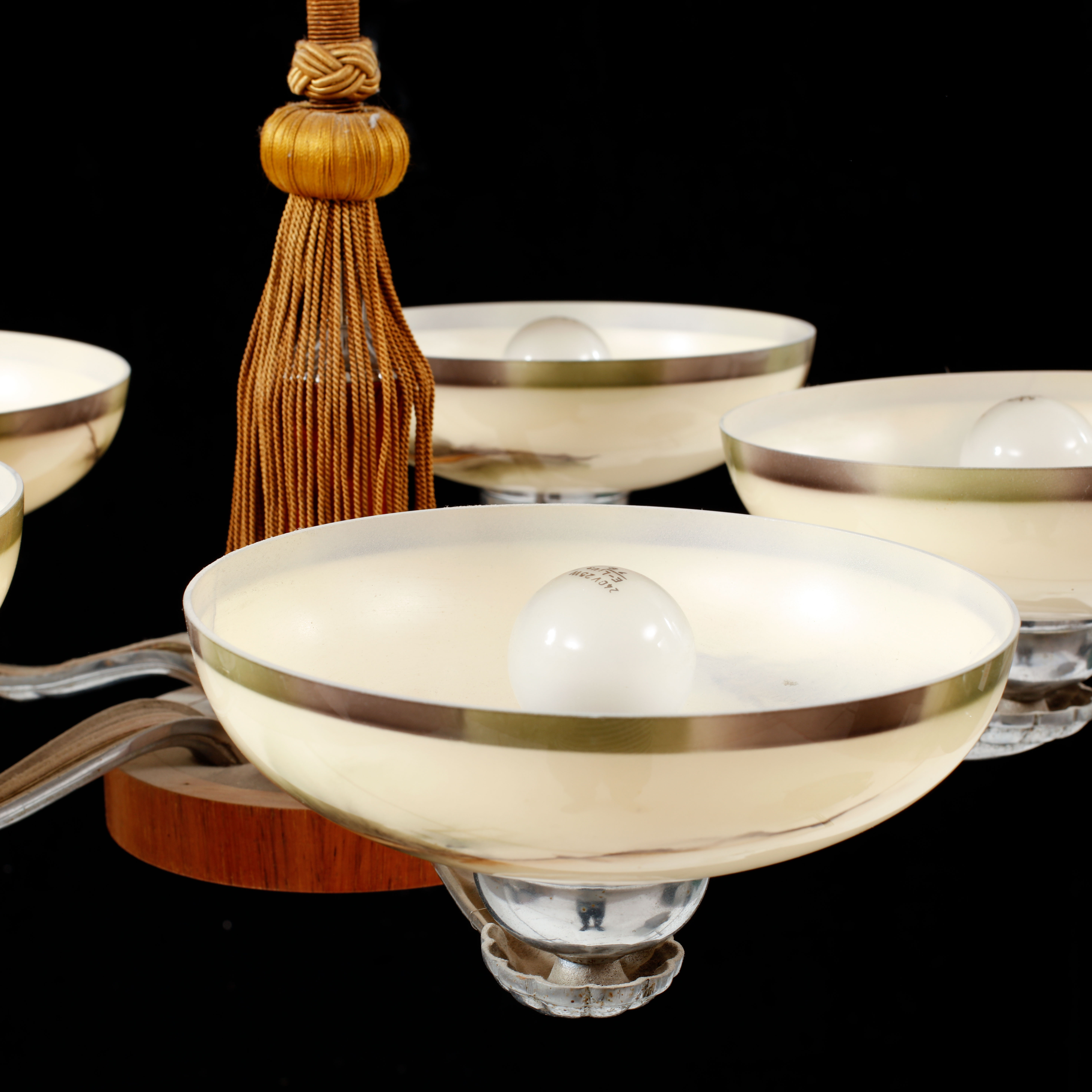 Images for 1309760. CEILING LAMP, metal and glass, 1920s/30s. - Auctionet