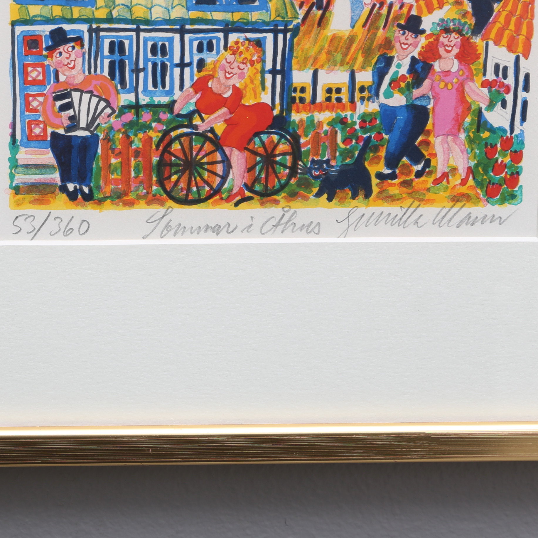 Images for 1323760. GUNILLA MANN, color lithograph, "Summer in Åhus ...