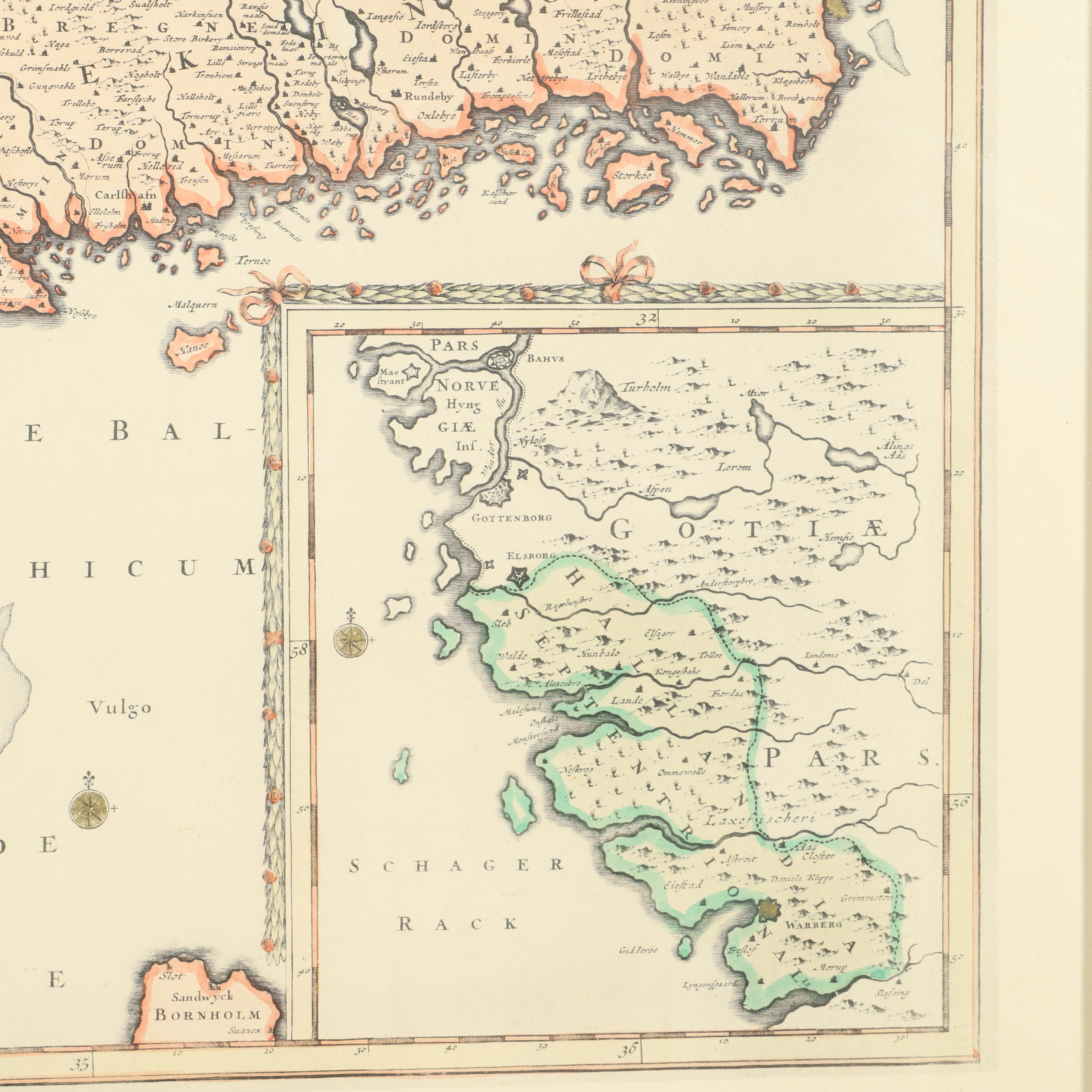 Images for 1328188. MAP, Skåne, print after older model. - Auctionet