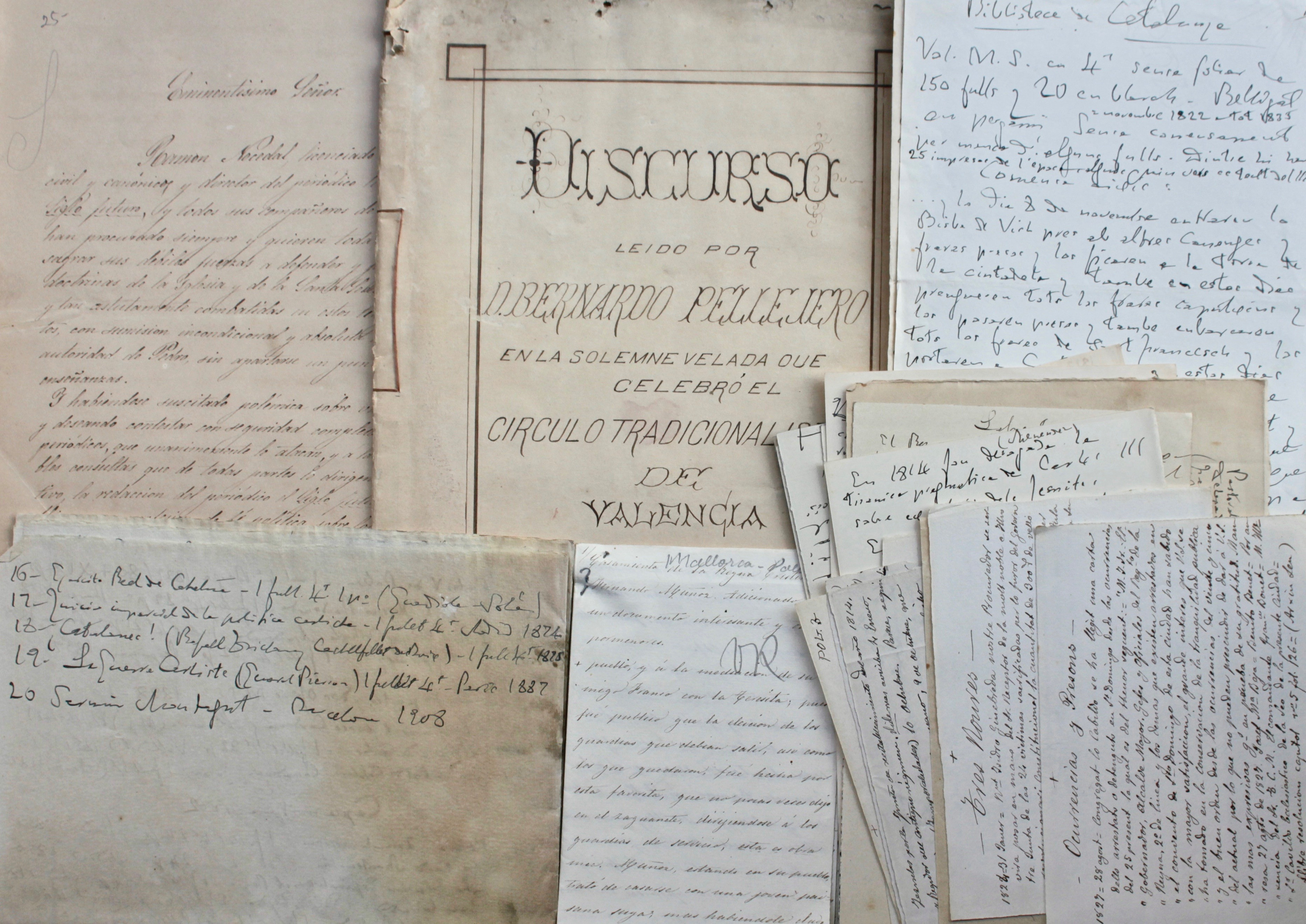 CARLISM: HISTORY AND THEOR. Several handwritten documents. | Barnebys