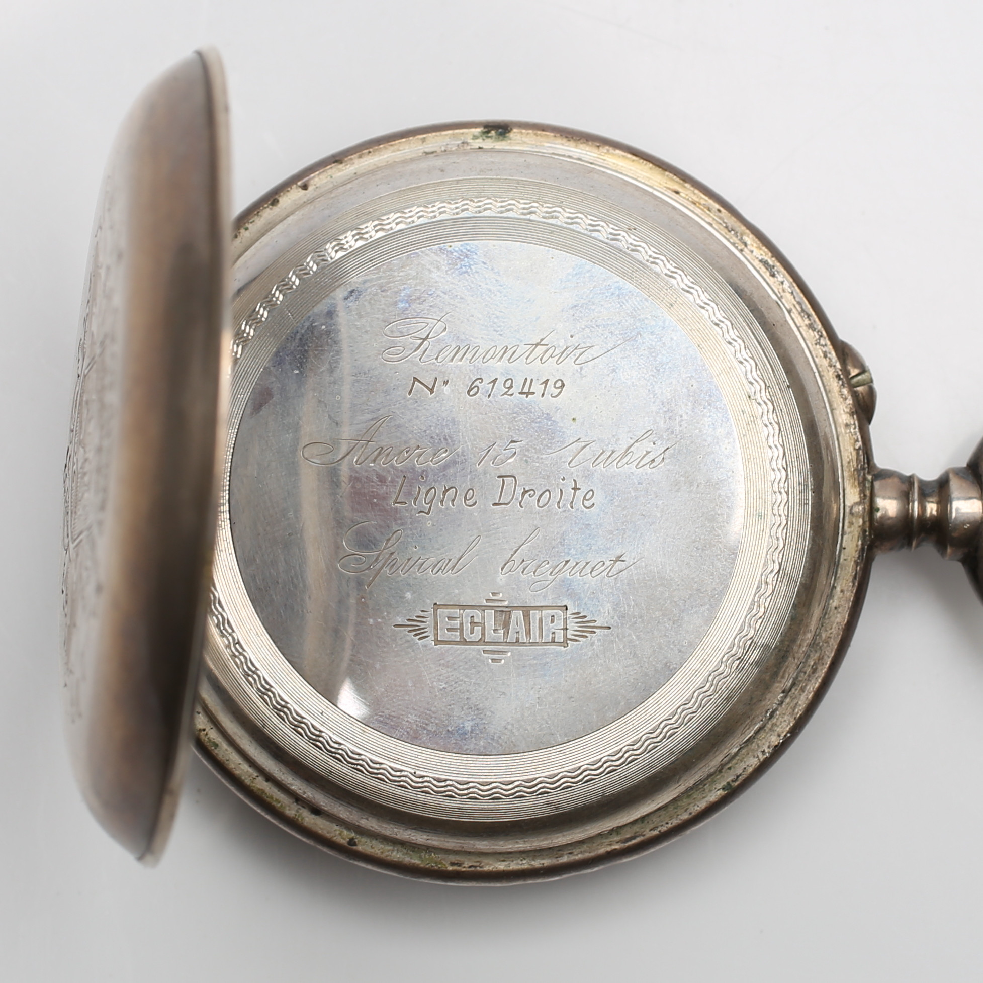 Images for 1349946. POCKET WATCH, silver, Eclair. - Auctionet