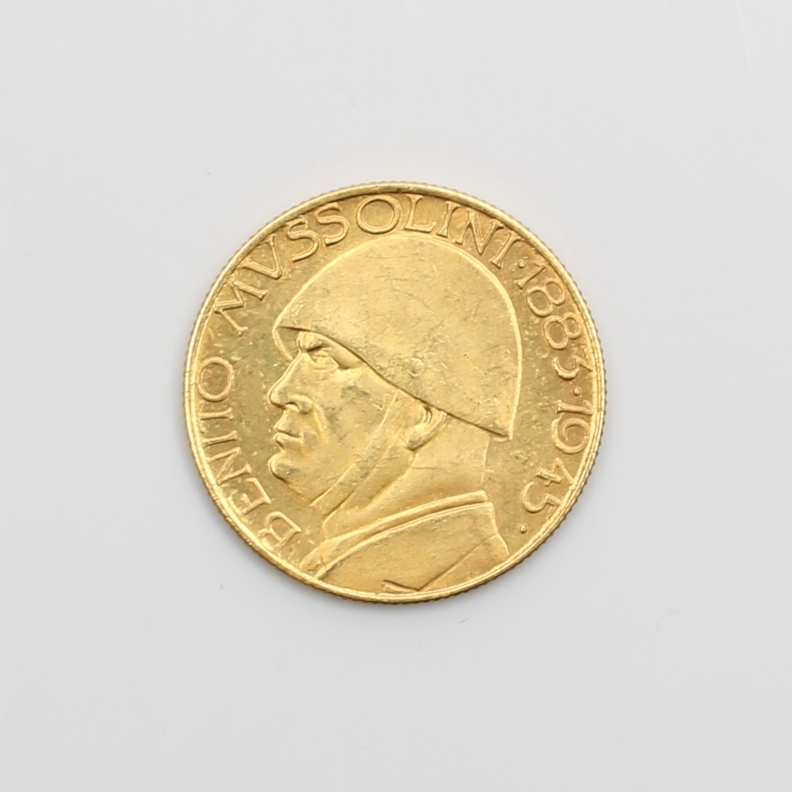 Images for 1351386. GOLD COIN, Benito Mussolini, 1883-1945. - Auctionet