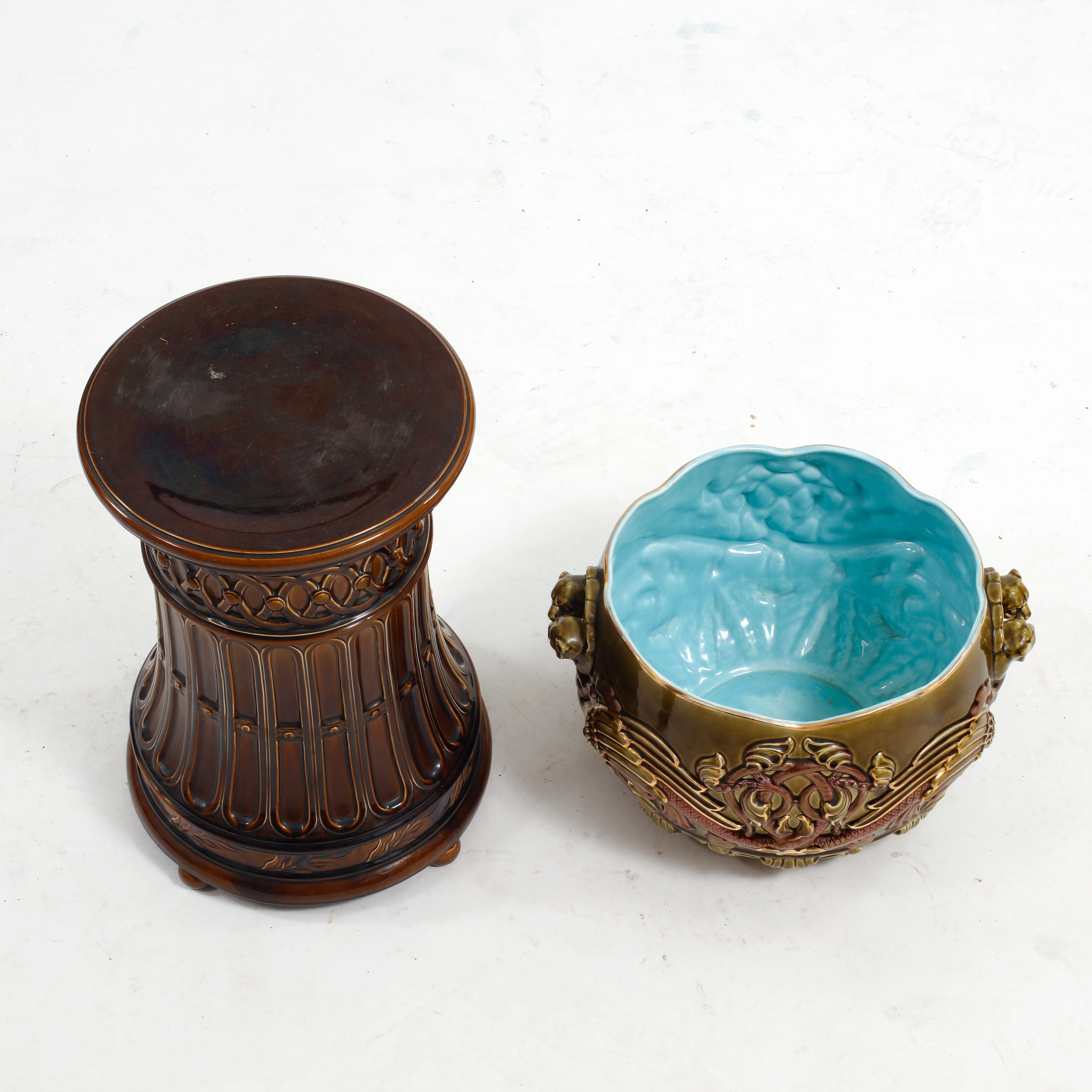 Images for 1358438. OUTER LINING AND PEDESTAL, majolica, Rörstrand ...