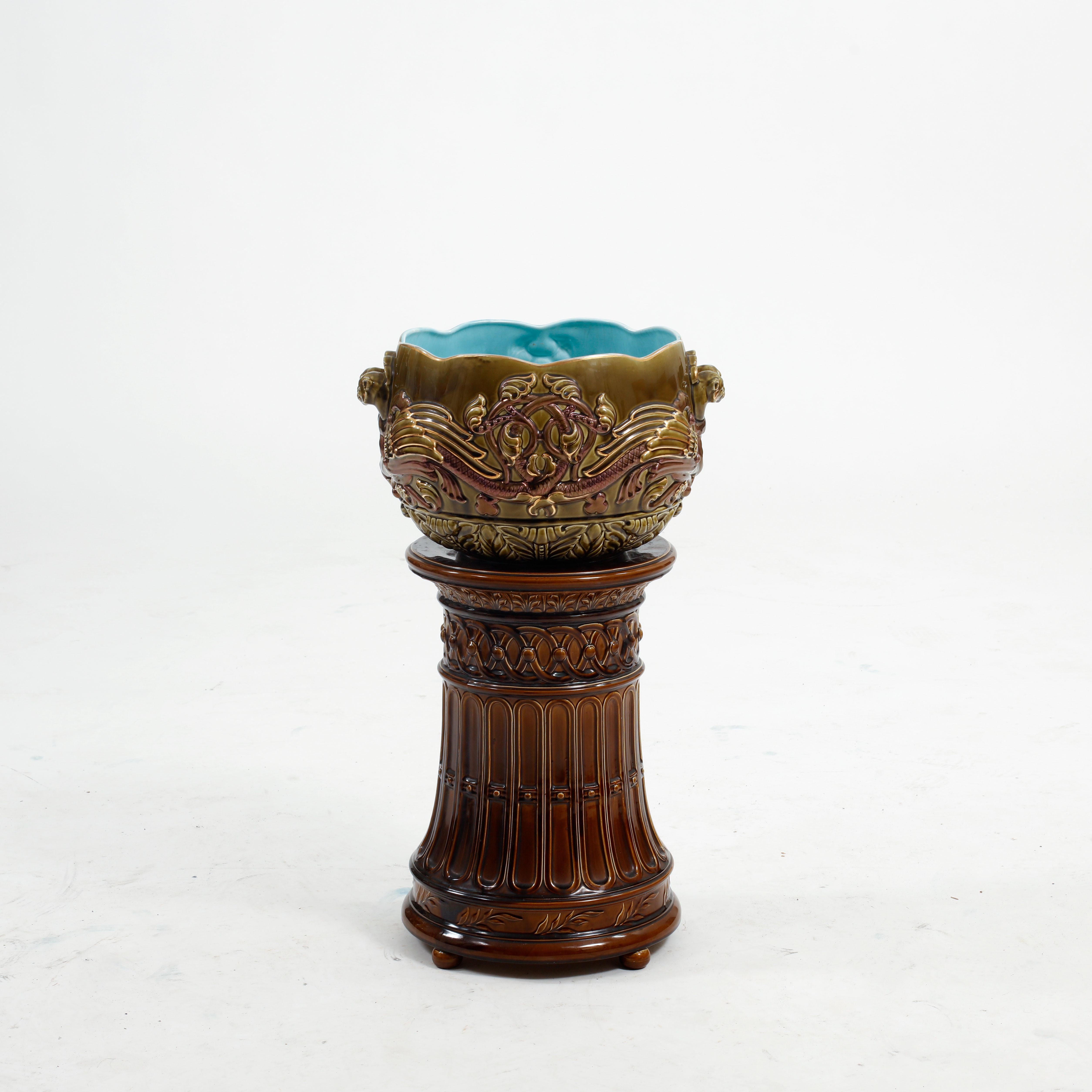 Images for 1358438. OUTER LINING AND PEDESTAL, majolica, Rörstrand ...