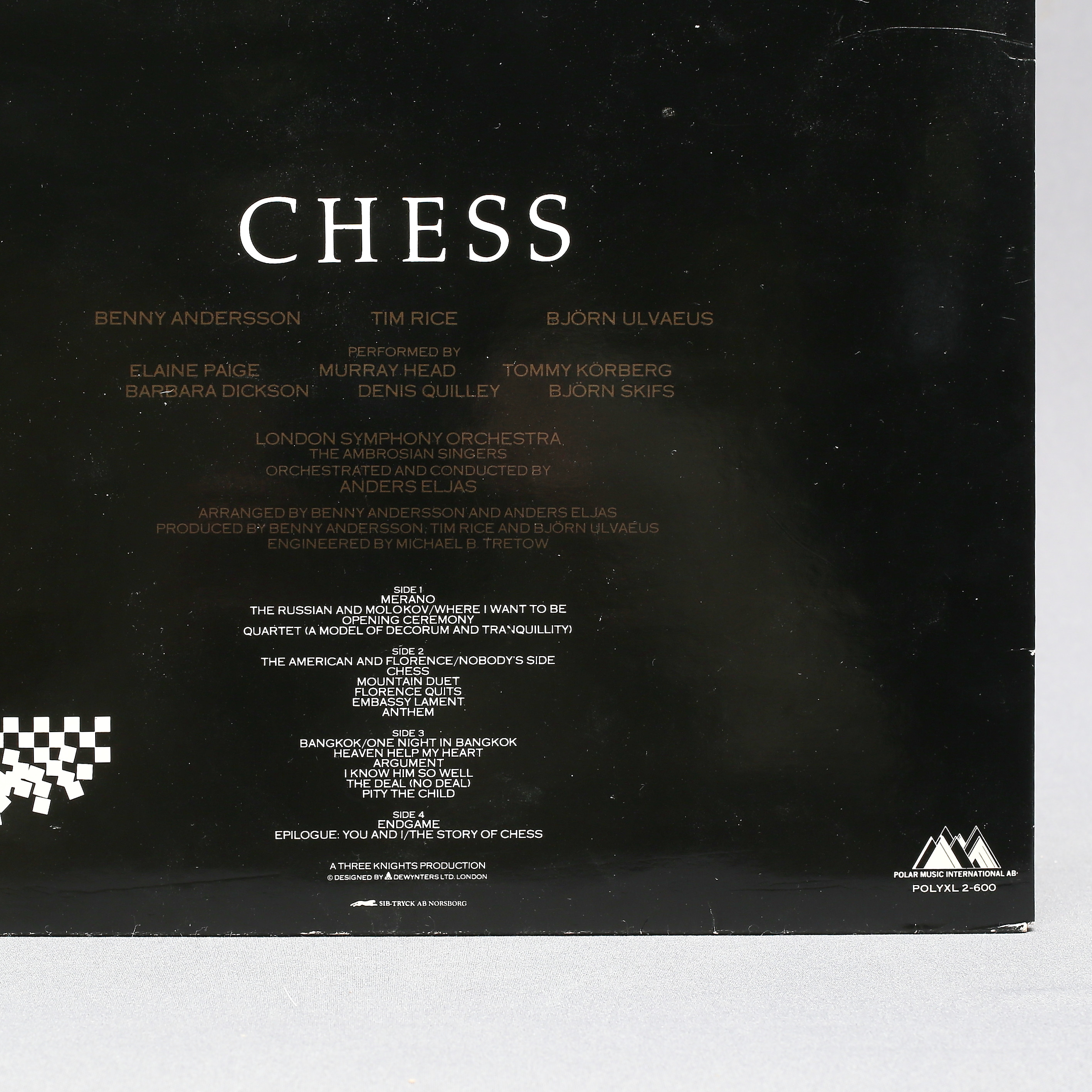 1362917. LP-DISC, "CHESS", käsinkirjoitetuilla allekirjoituksilla ...