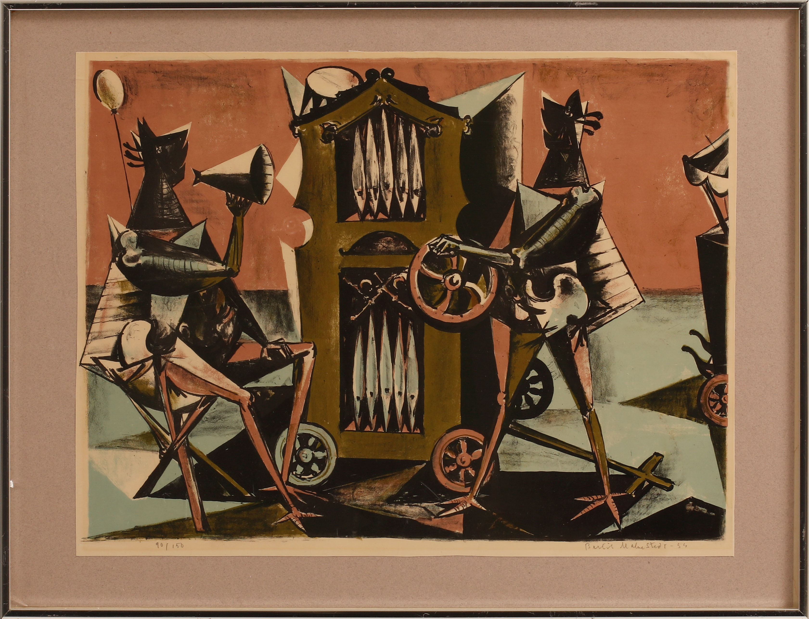 Bilder för 1363673. BERTIL MALMSTEDT. Positivhalare, färglitografi ...