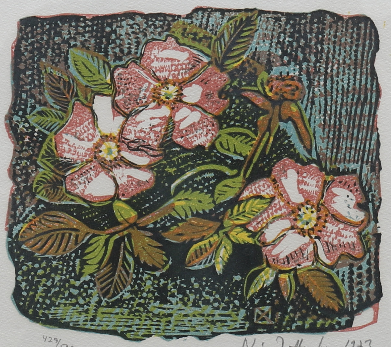 Images for 1368876. NILS ZETTERBERG. color lithograph, flowers, signed ...