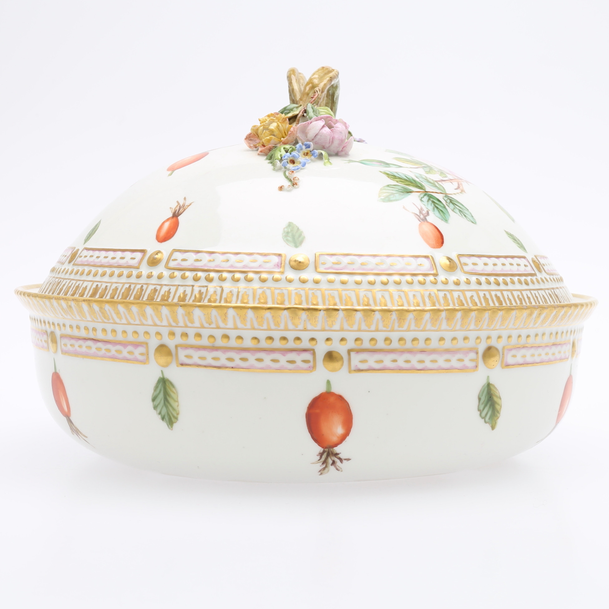 Images for 1373634. TERRIN WITH COVER, Flora Danica, "Vin Rose, -rosa ...