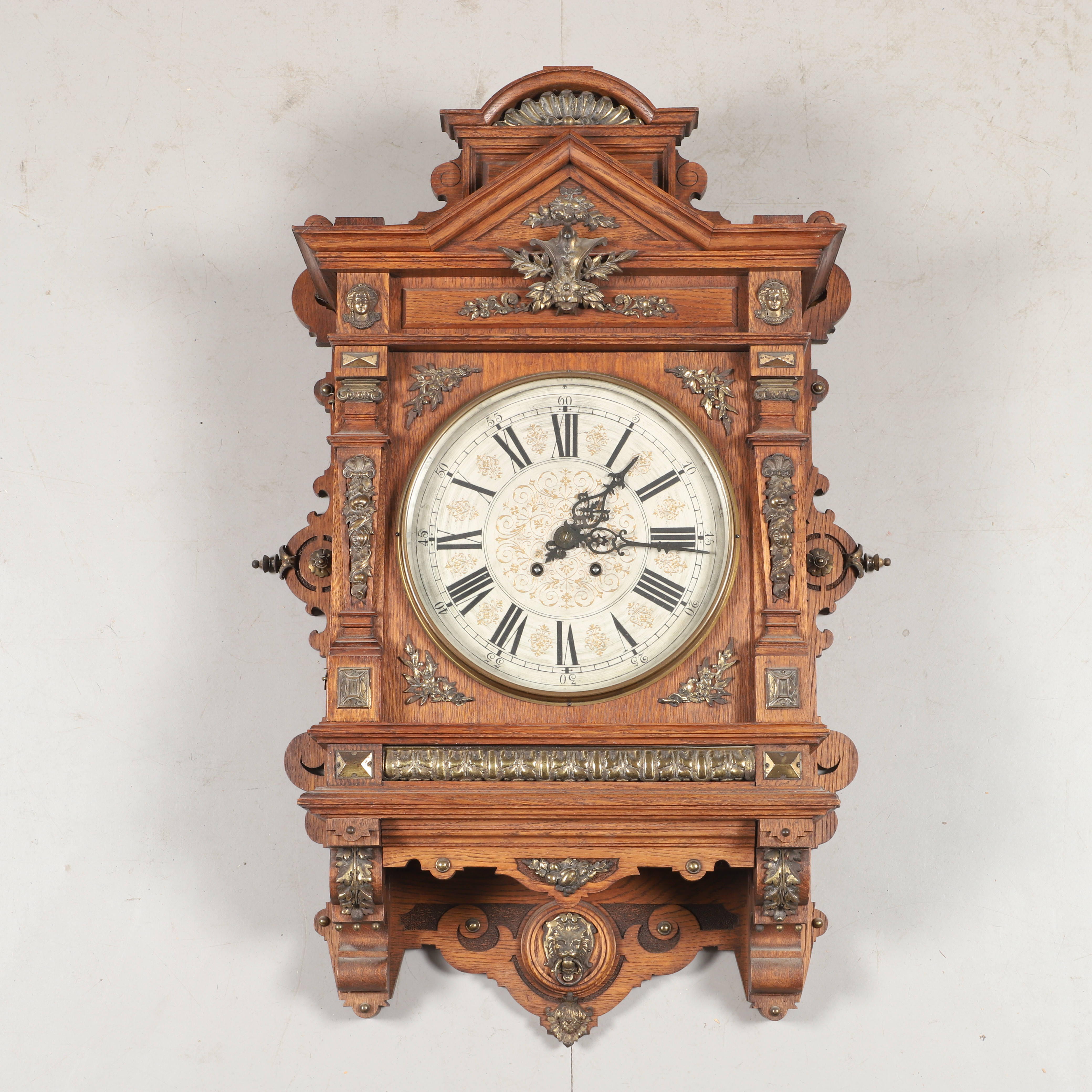 Images for 1378326. MANOR CLOCK, oak with bronze, Neo-Renaissance ...