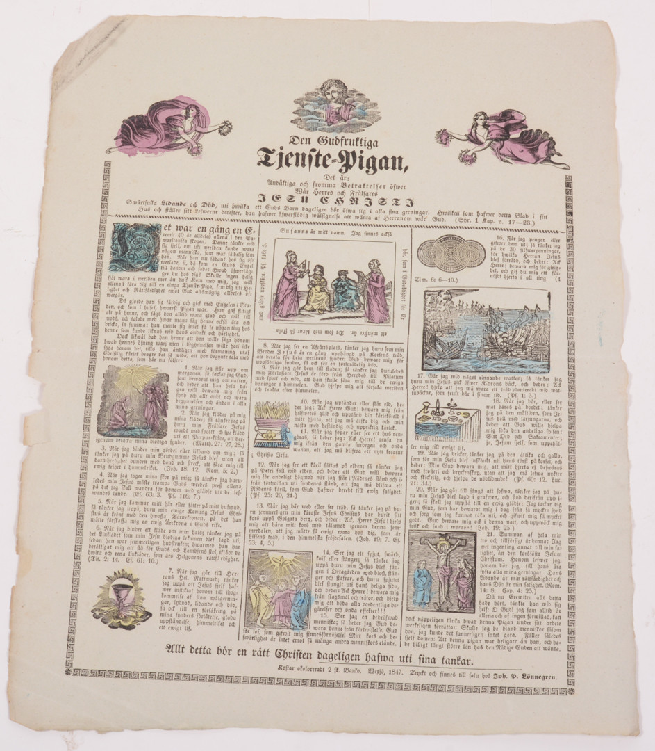 Bilder för 1378962. KISTEBREV. Den Gudfruktiga Tjenste-Pigan. - Auctionet