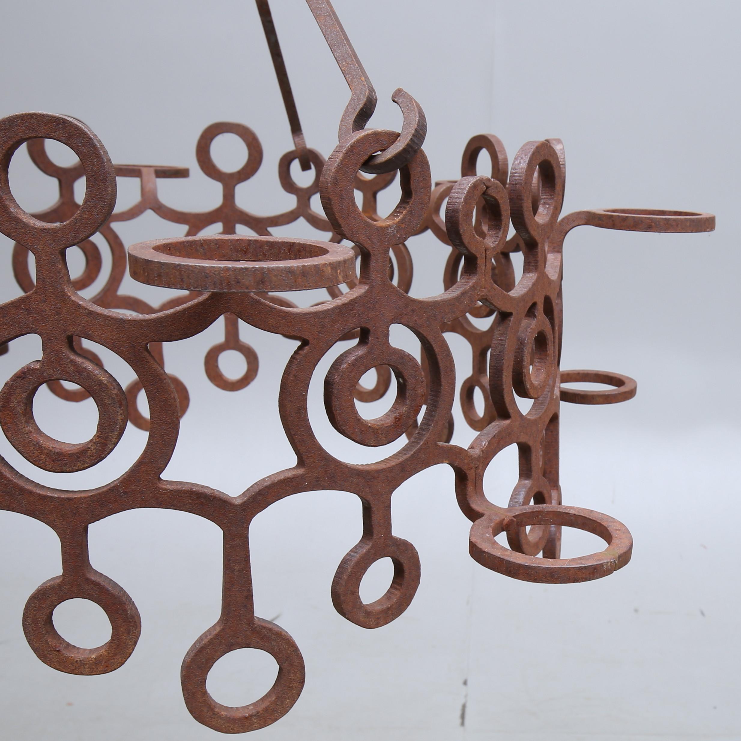 Images for 1393555. CHANDELIER, wrought iron, around 1970. - Auctionet