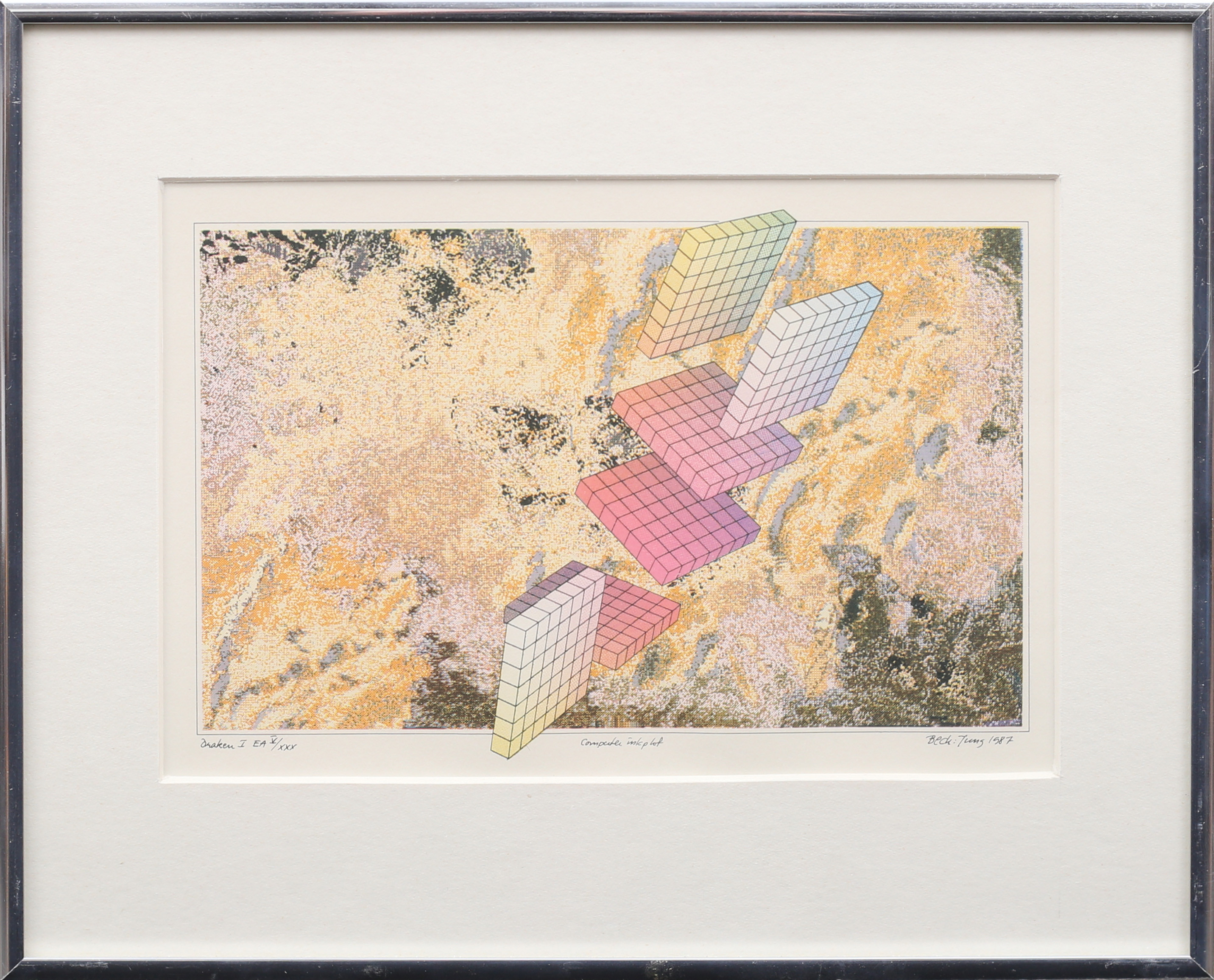 Images for 1396551. BECK & JUNG. Computer ink plots, 4 pcs. signed and ...