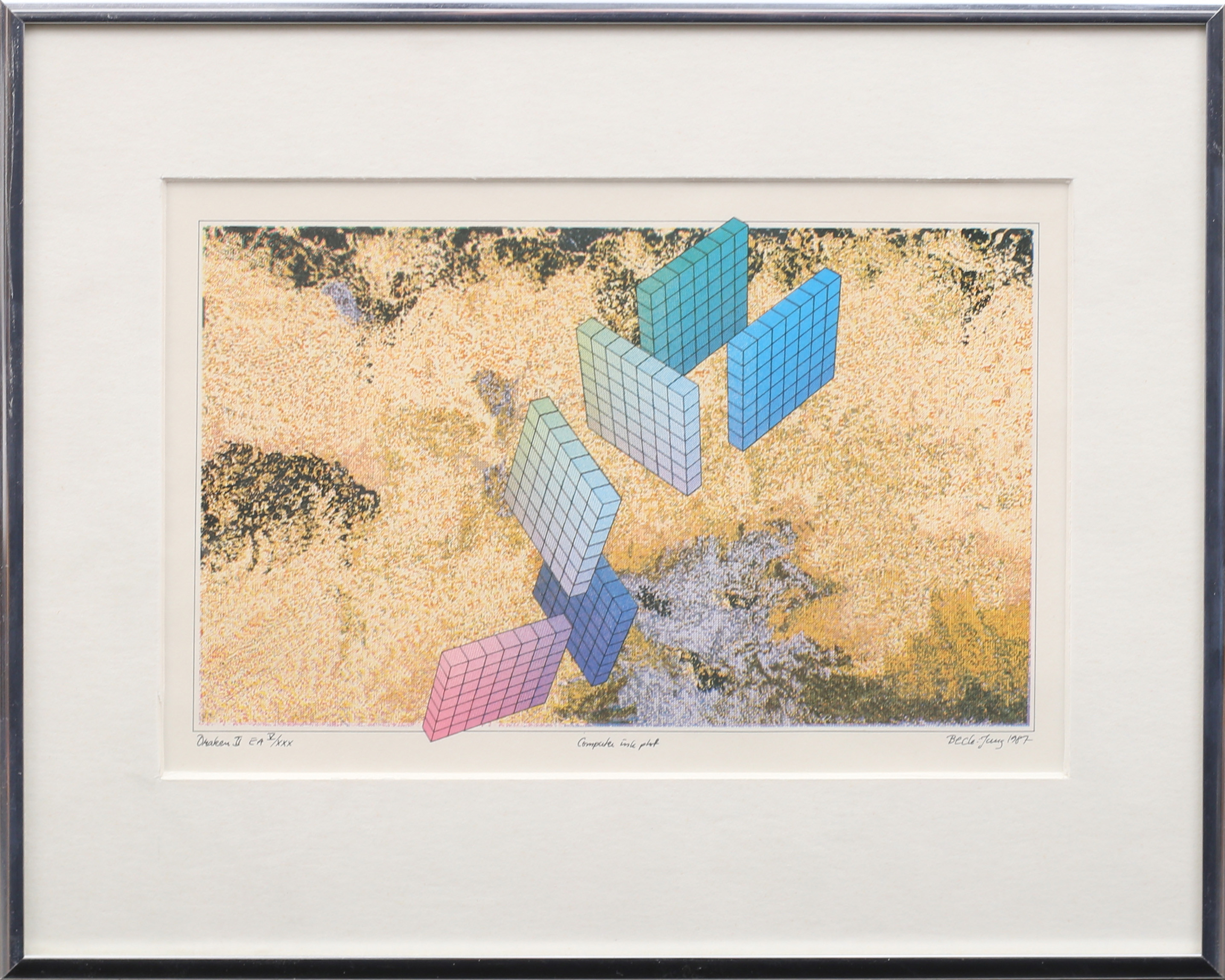 Images for 1396551. BECK & JUNG. Computer ink plots, 4 pcs. signed and ...