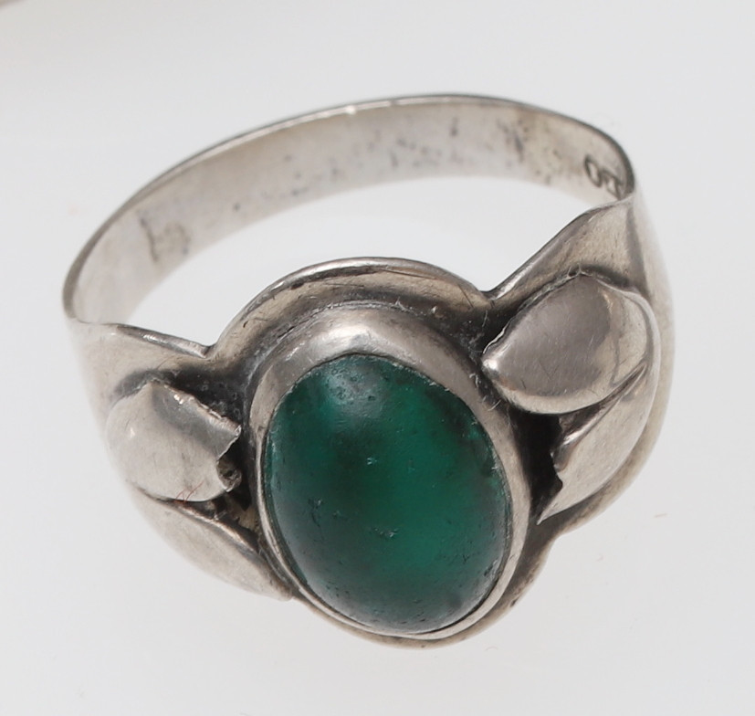 Images for 1402743. BROOCHES, CUFFLINKS & RING, silver and semi ...