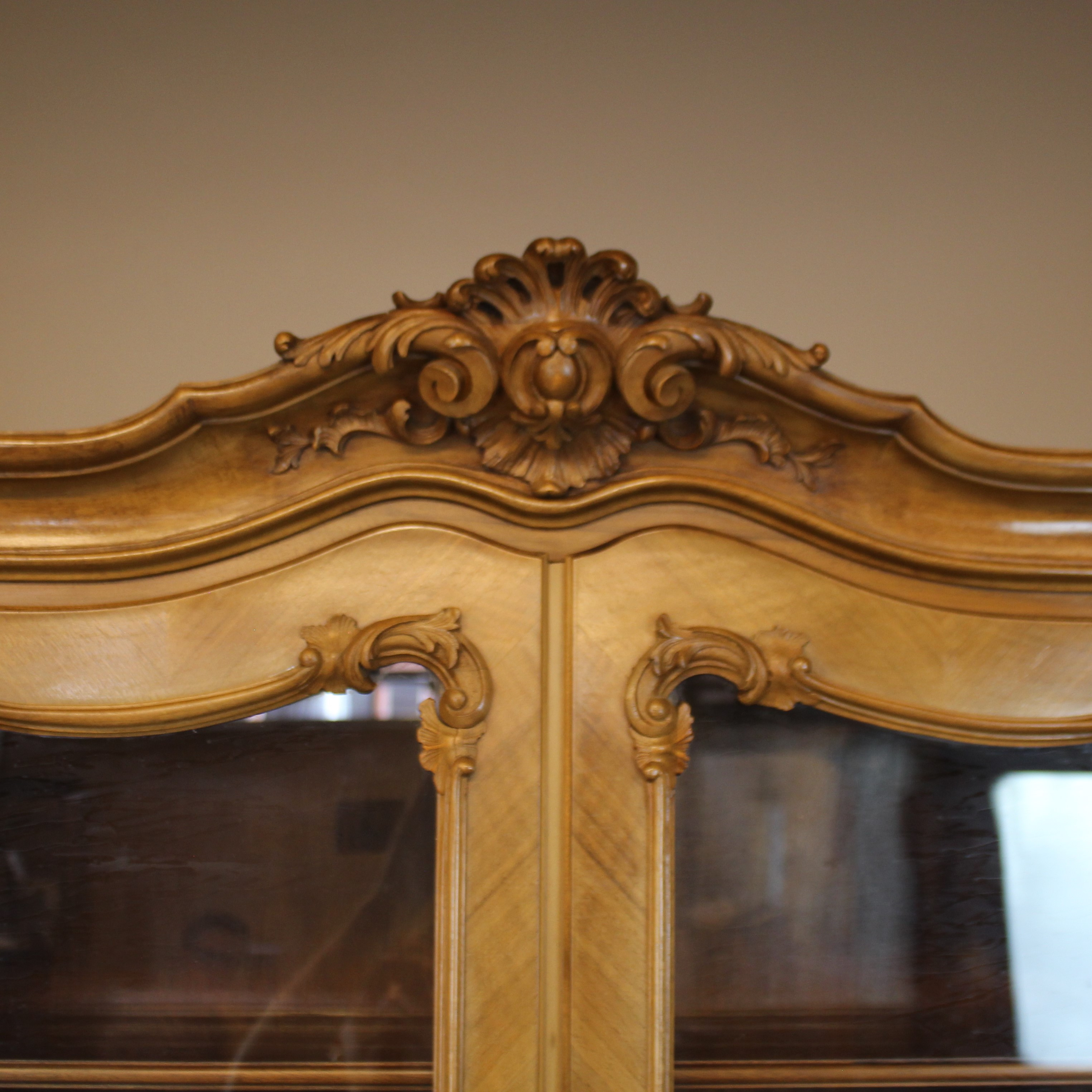 Images for 1403463. SECRETARY with glass cabinet, marquetry and cut ...