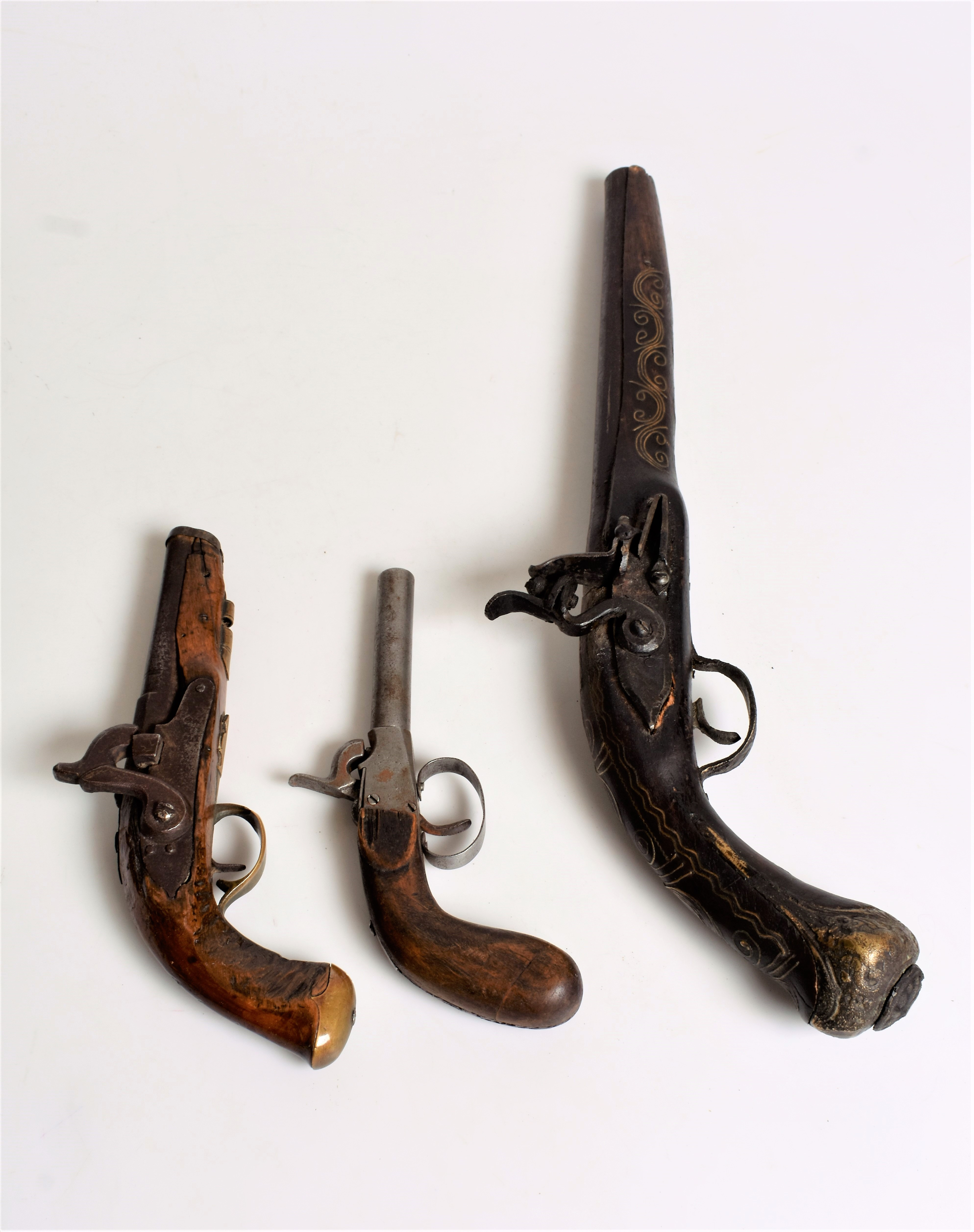 Images for 1406385. COMMUNICATION PISTOLS, FLINT LOCK PISTOL 3 pcs ...