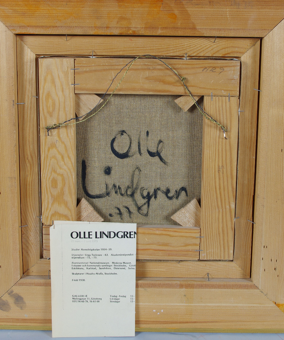 Images for 140946. OLLE LINDGREN. Walk, oil on canvas, signed Olympics ...