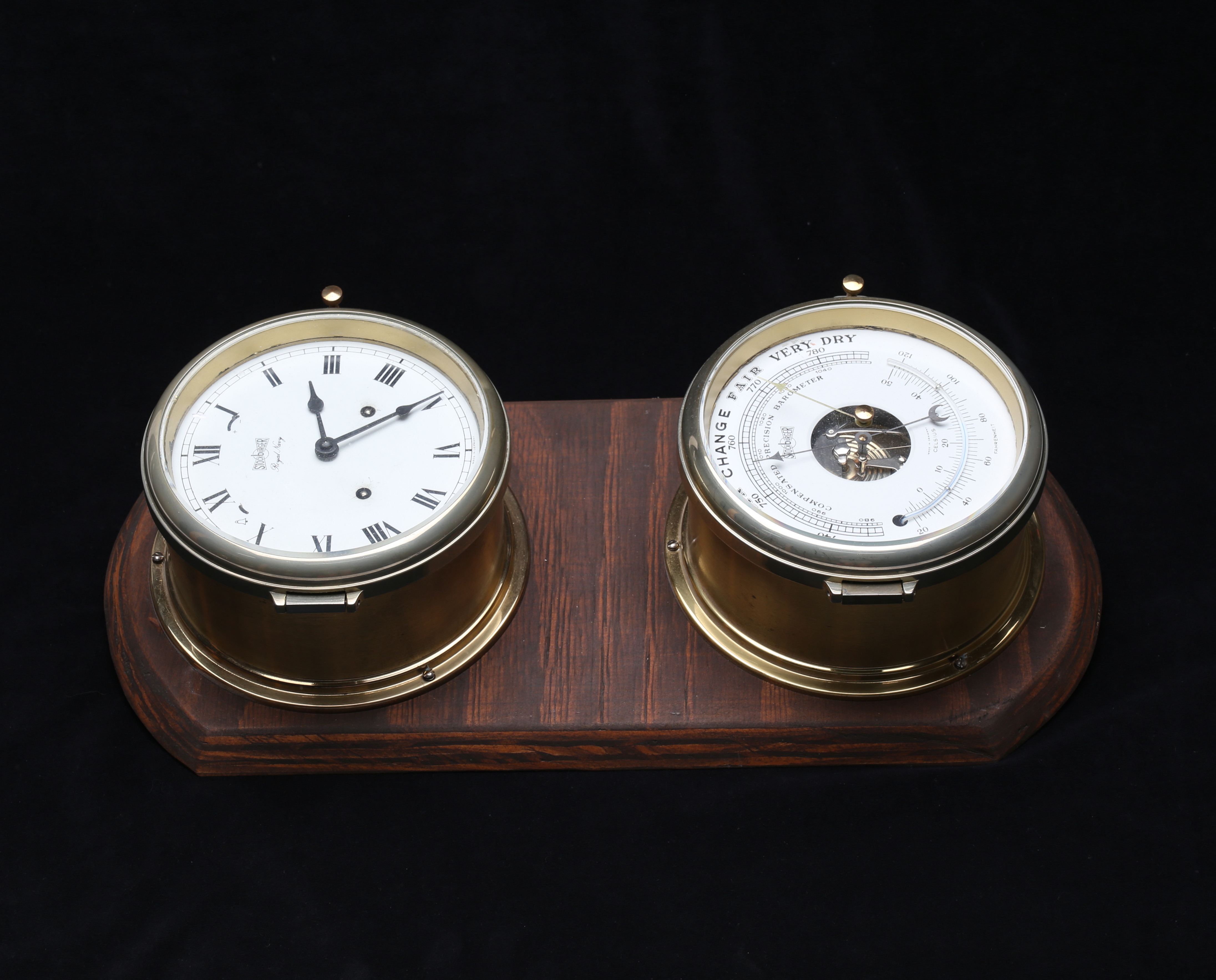 Images for 1415556. SHIP'S CLOCK AND BAROMETER, brass, Stockburger ...