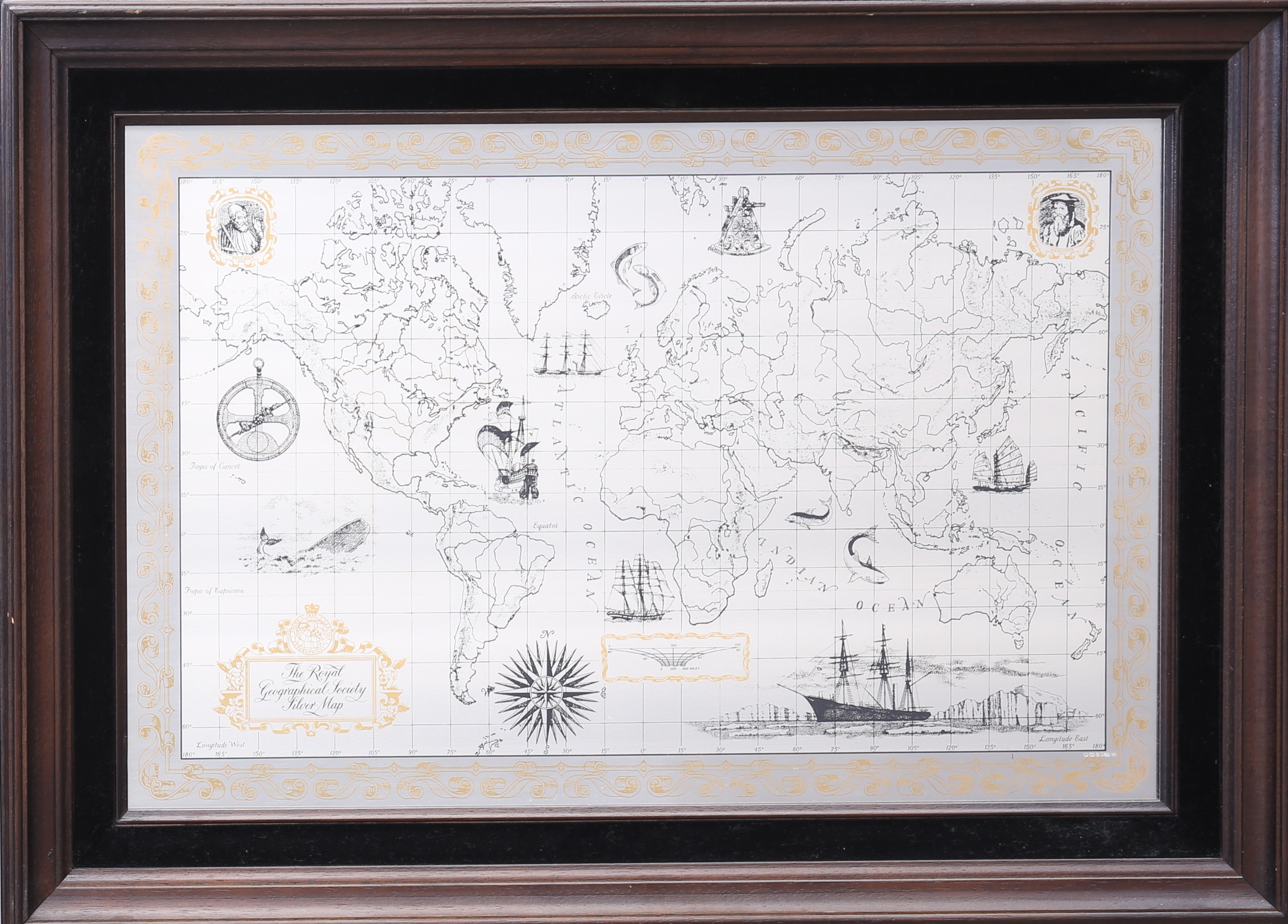 Images for 1423397. MAP. Silver, "The Royal geographical society silver ...