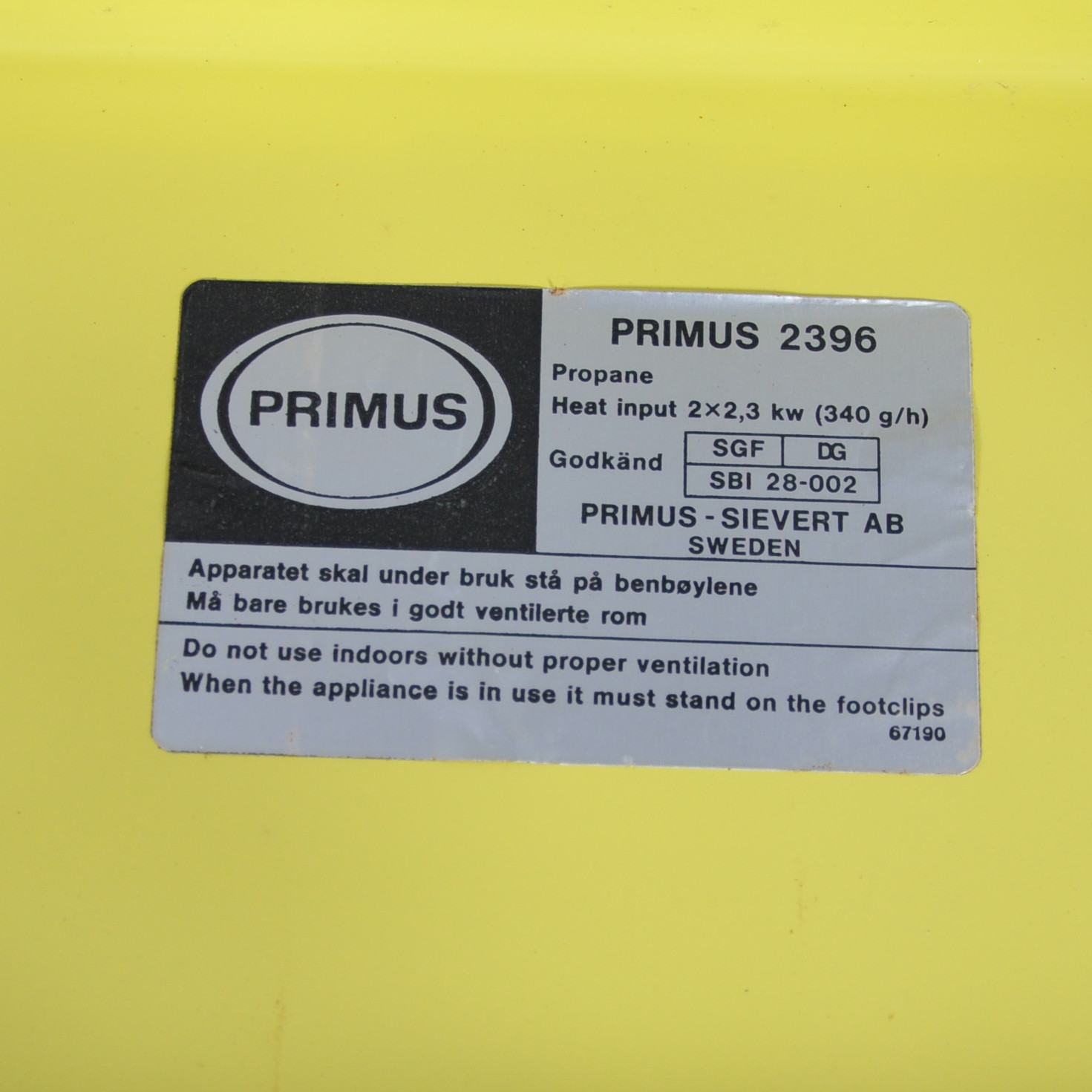 Images for 1424192. GAS STOVE, Primus 2396, 1970s with cardboard ...