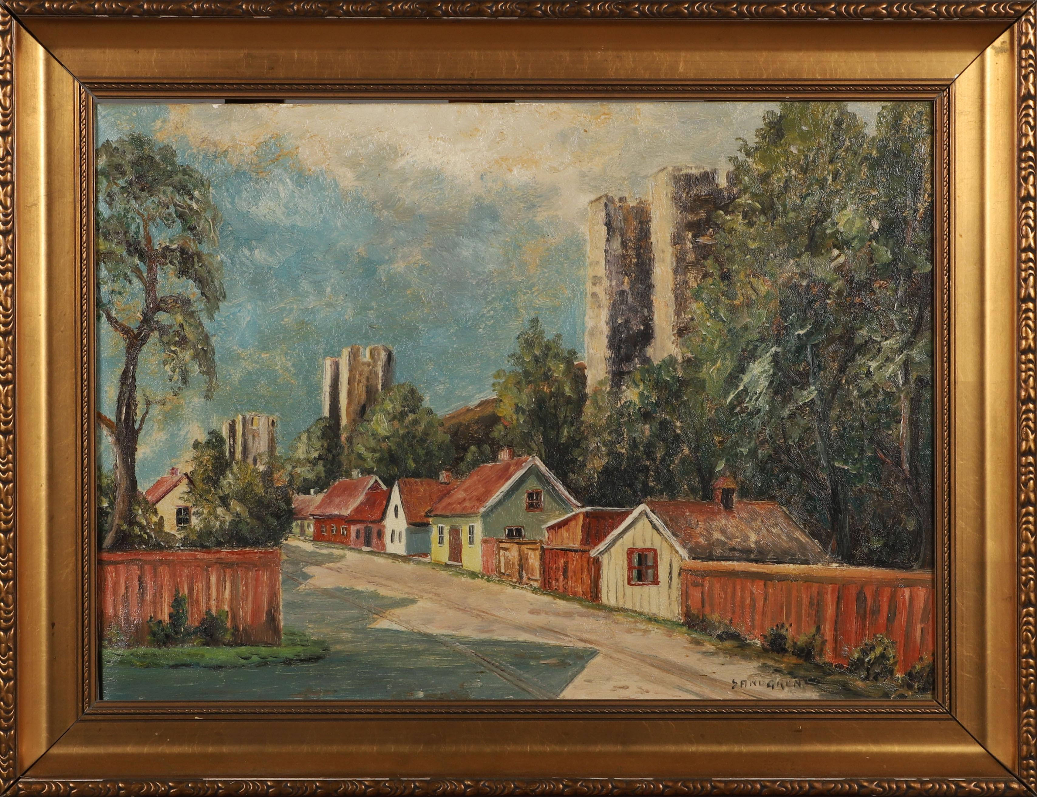 Images for 1424481. STEN STURE SANDGREN. Cityscape, oil on canvas ...