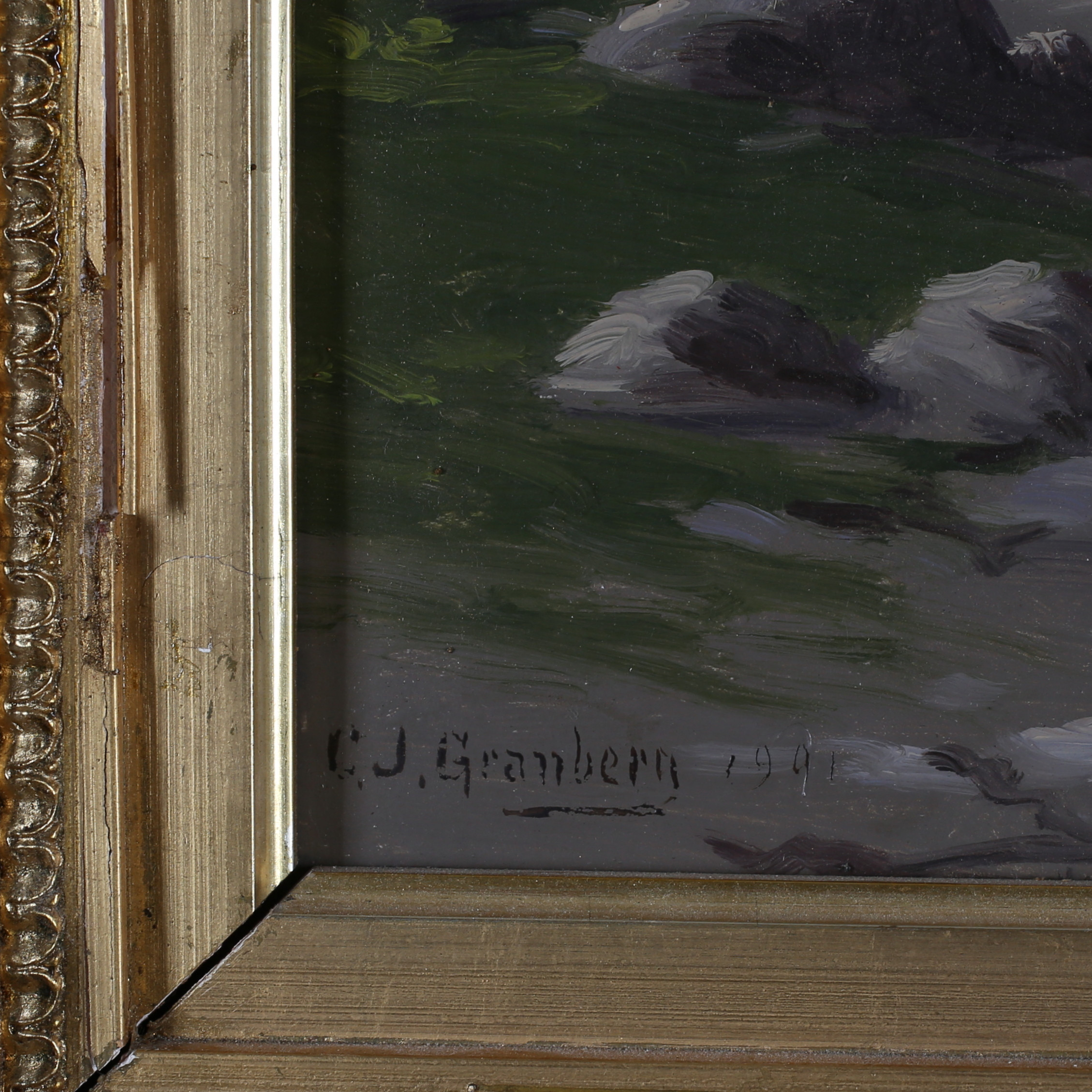 Images for 1432513. CARL JOHAN GRANBERG. Fjord landscape, oil on canvas ...