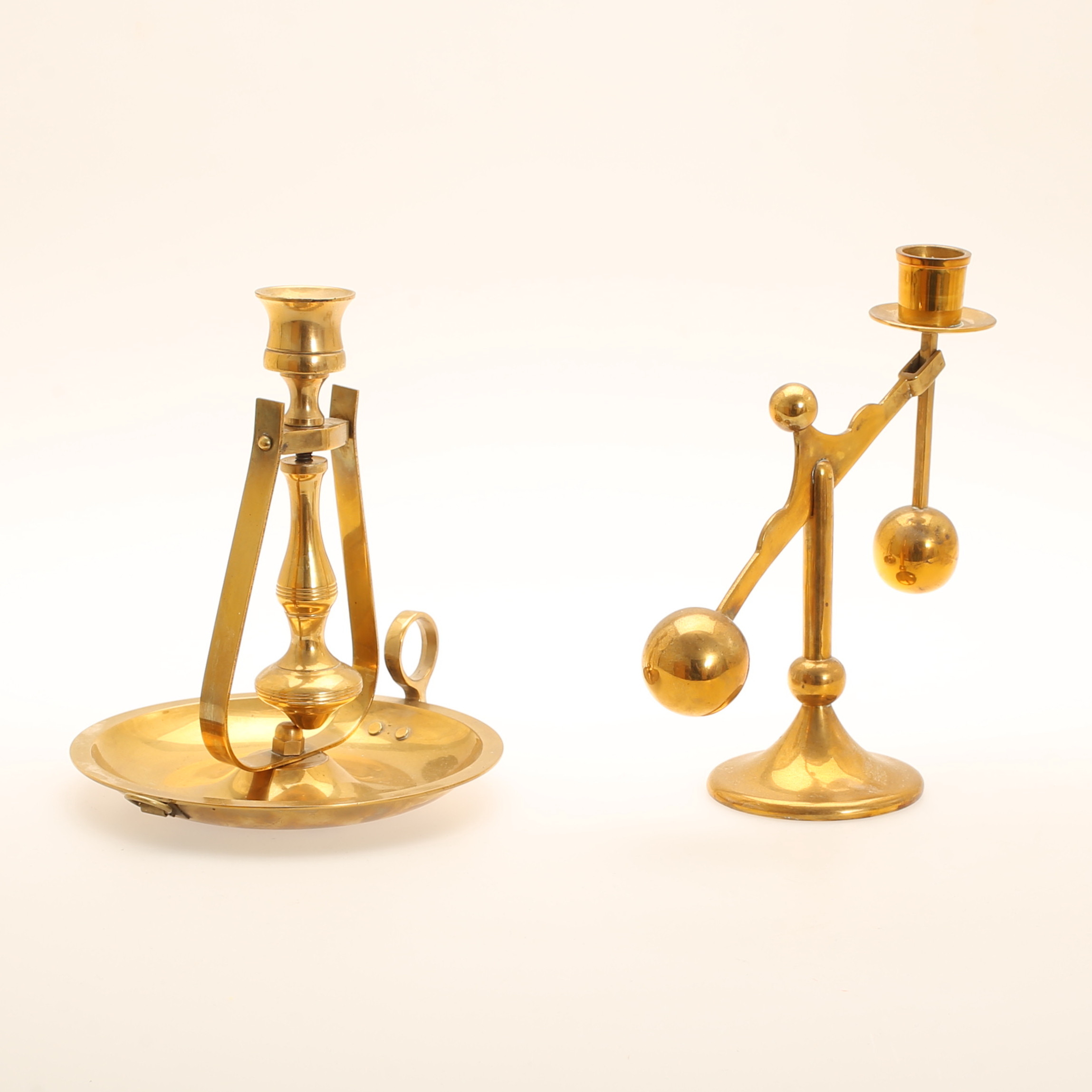 Images for 1445778. CANDLE STICKS, 2 pieces, brass. - Auctionet