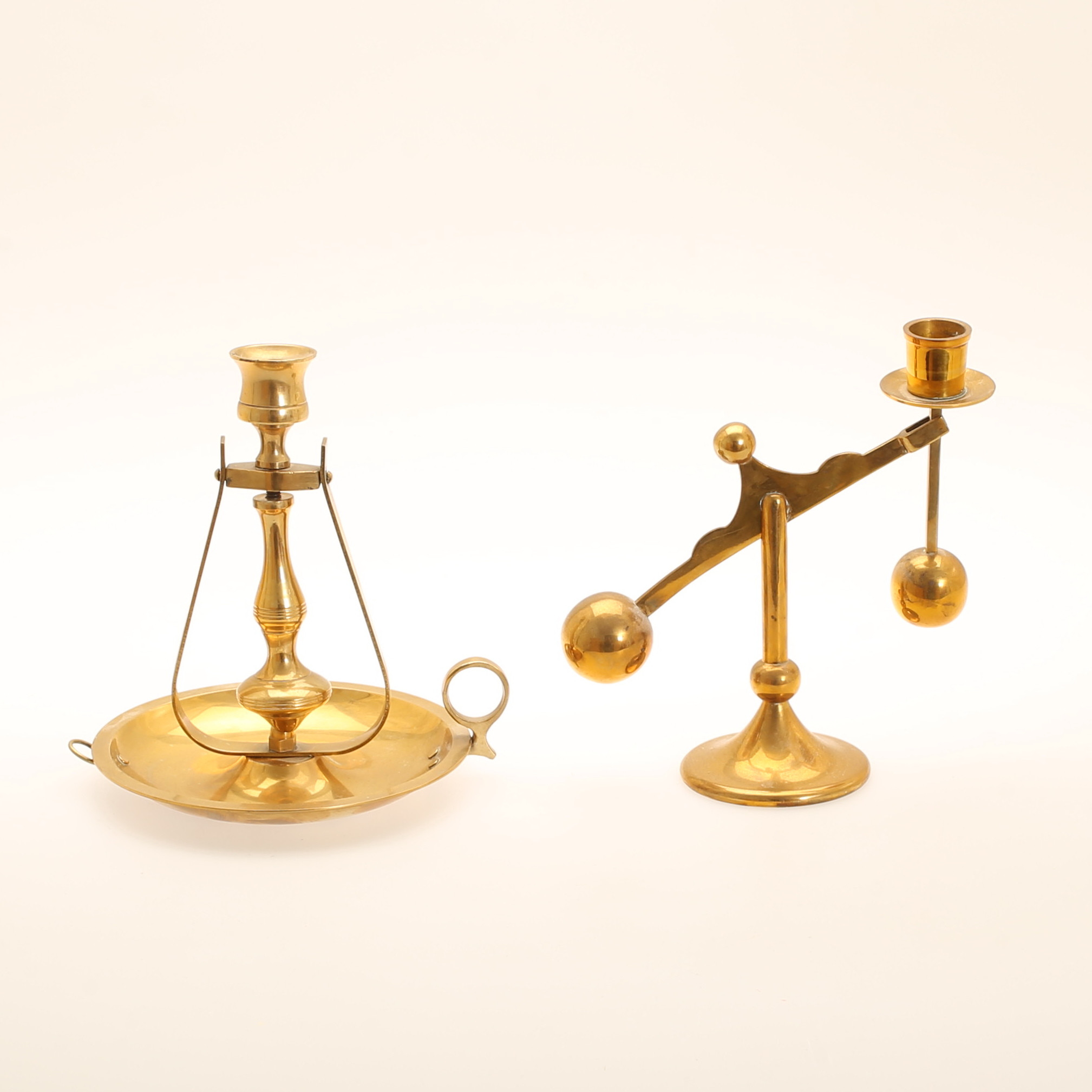 Images for 1445778. CANDLE STICKS, 2 pieces, brass. - Auctionet