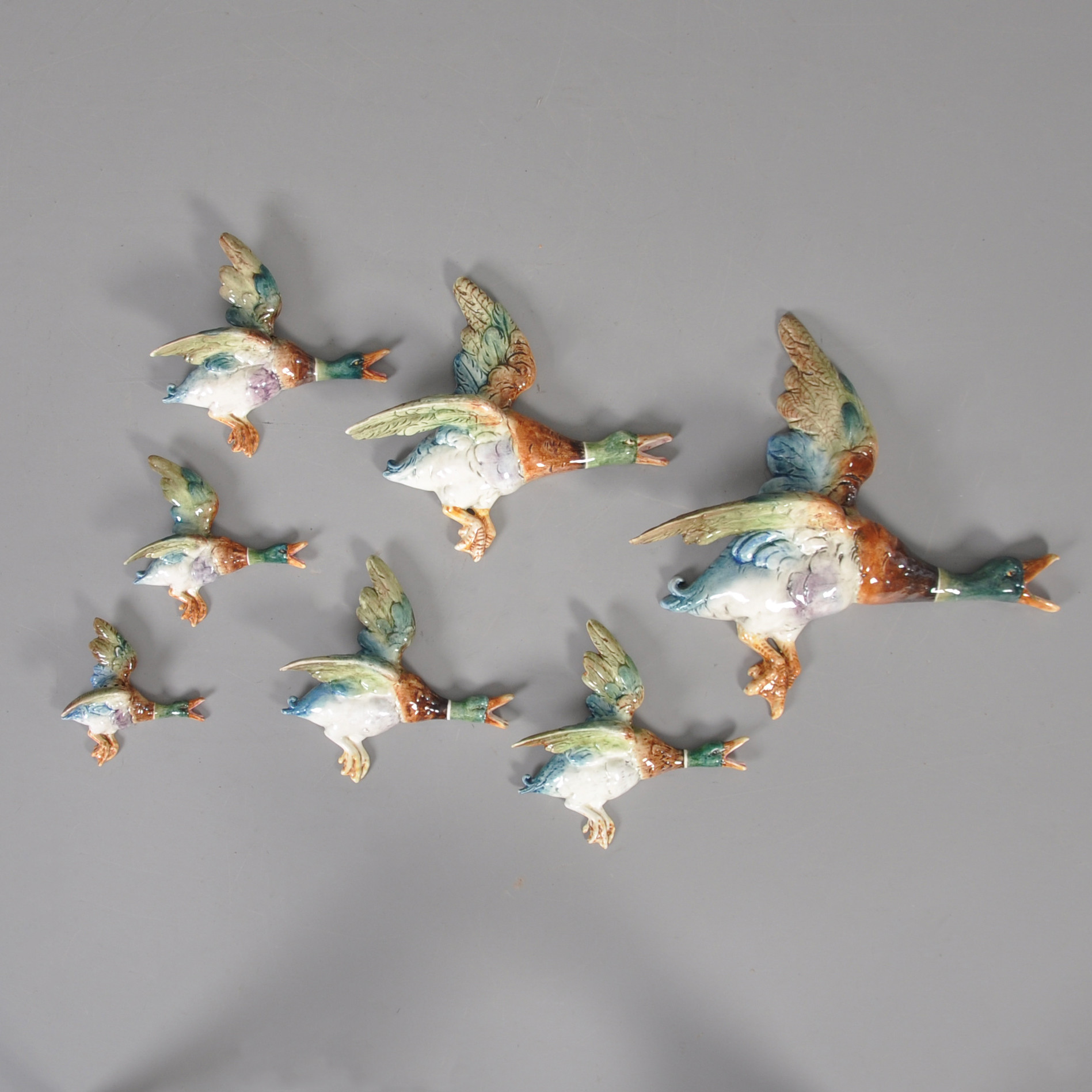 Images for 1465245. WALL RELIEF, 7 pieces, flying ducks. - Auctionet