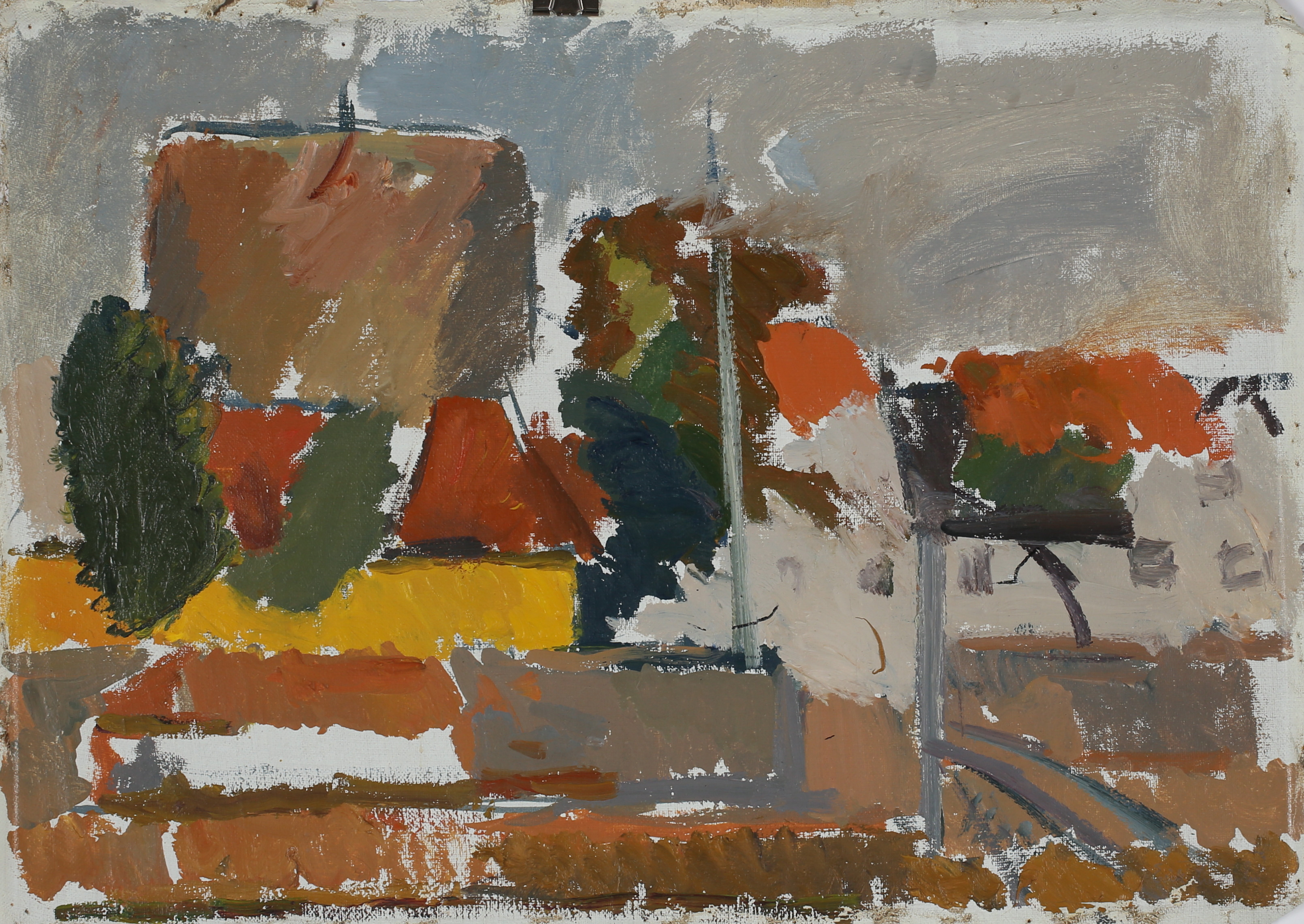 Images for 1471623. ERIK LINDHOLM. House buildings, oil on canvas ...