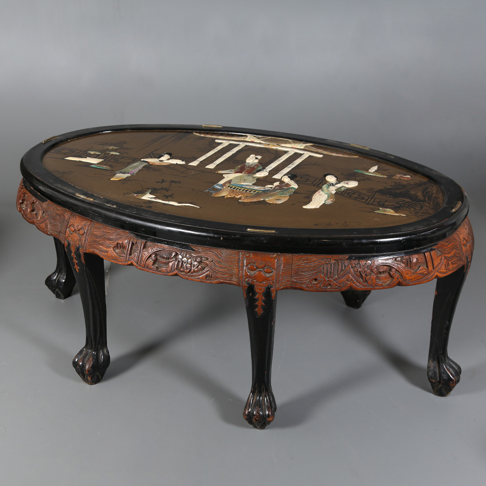 Images for 1501452. Chinese set including a low game table and four ...