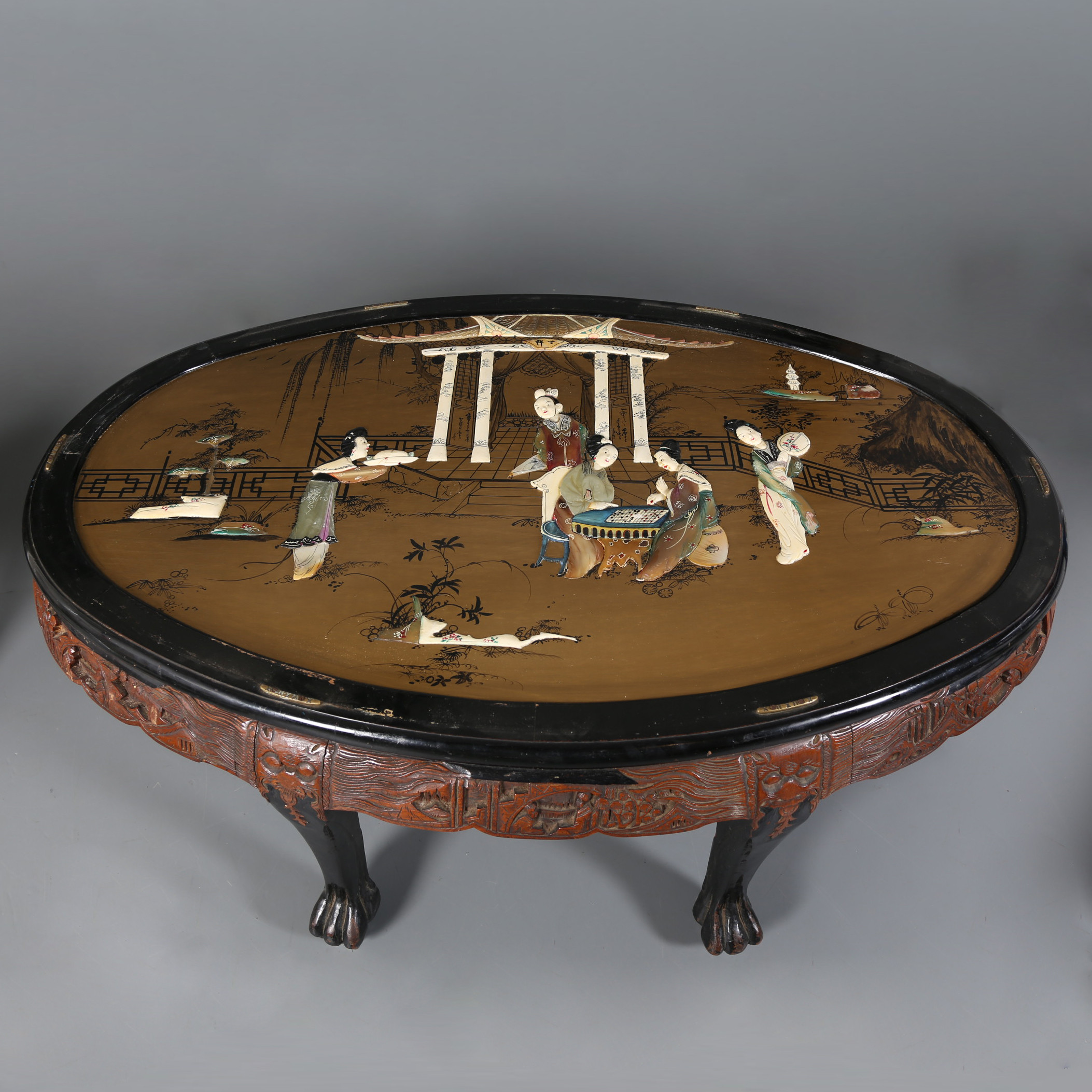 Images for 1501452. Chinese set including a low game table and four ...