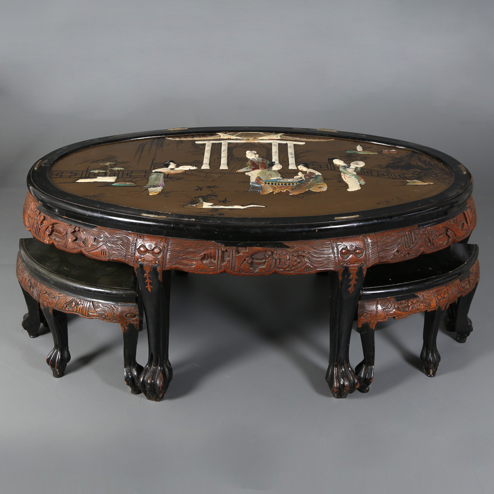 Images for 1501452. Chinese set including a low game table and four ...