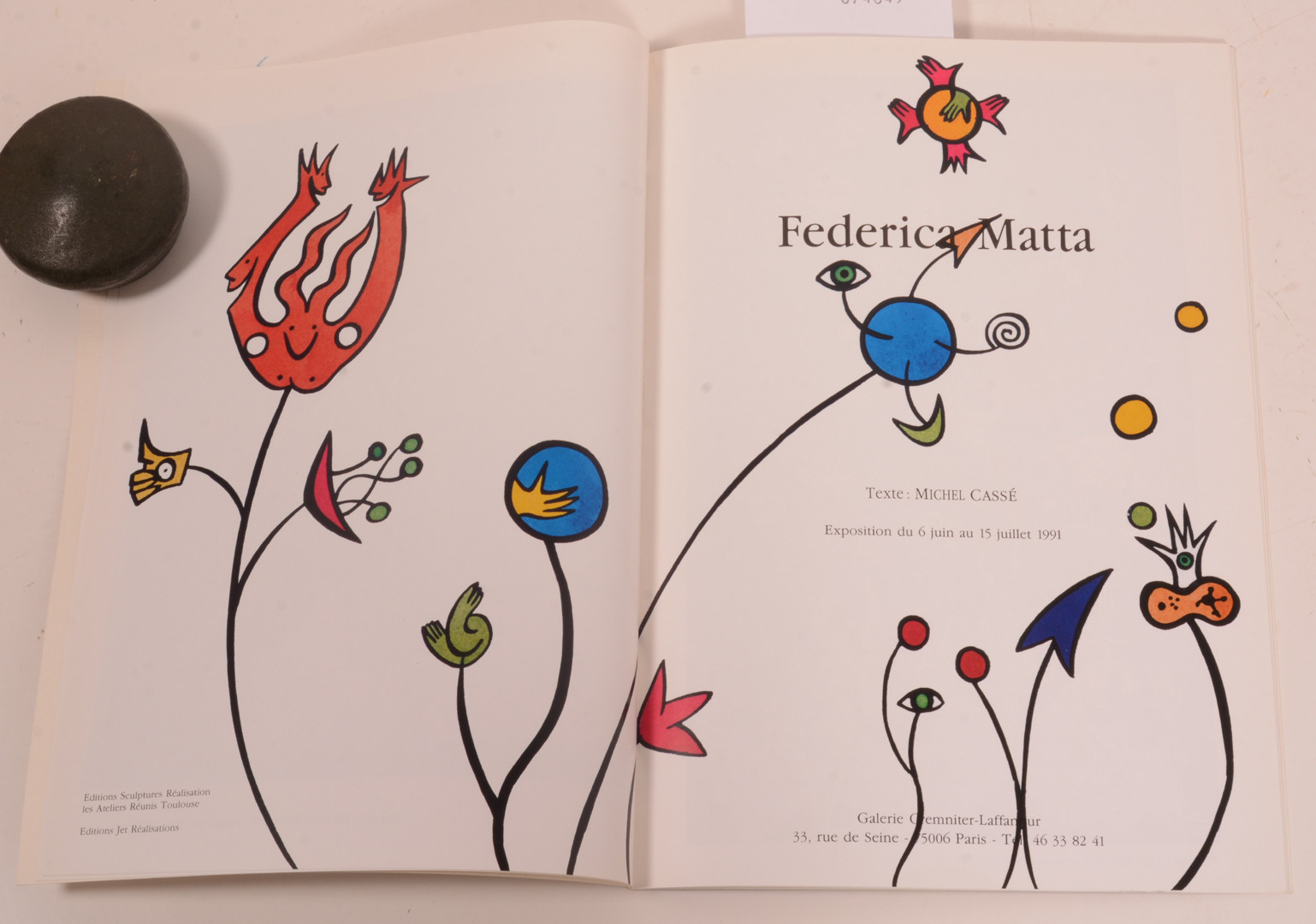 Images for 1502560. Federica Matta, 2 exhibition catalogues. Paris 1991 ...