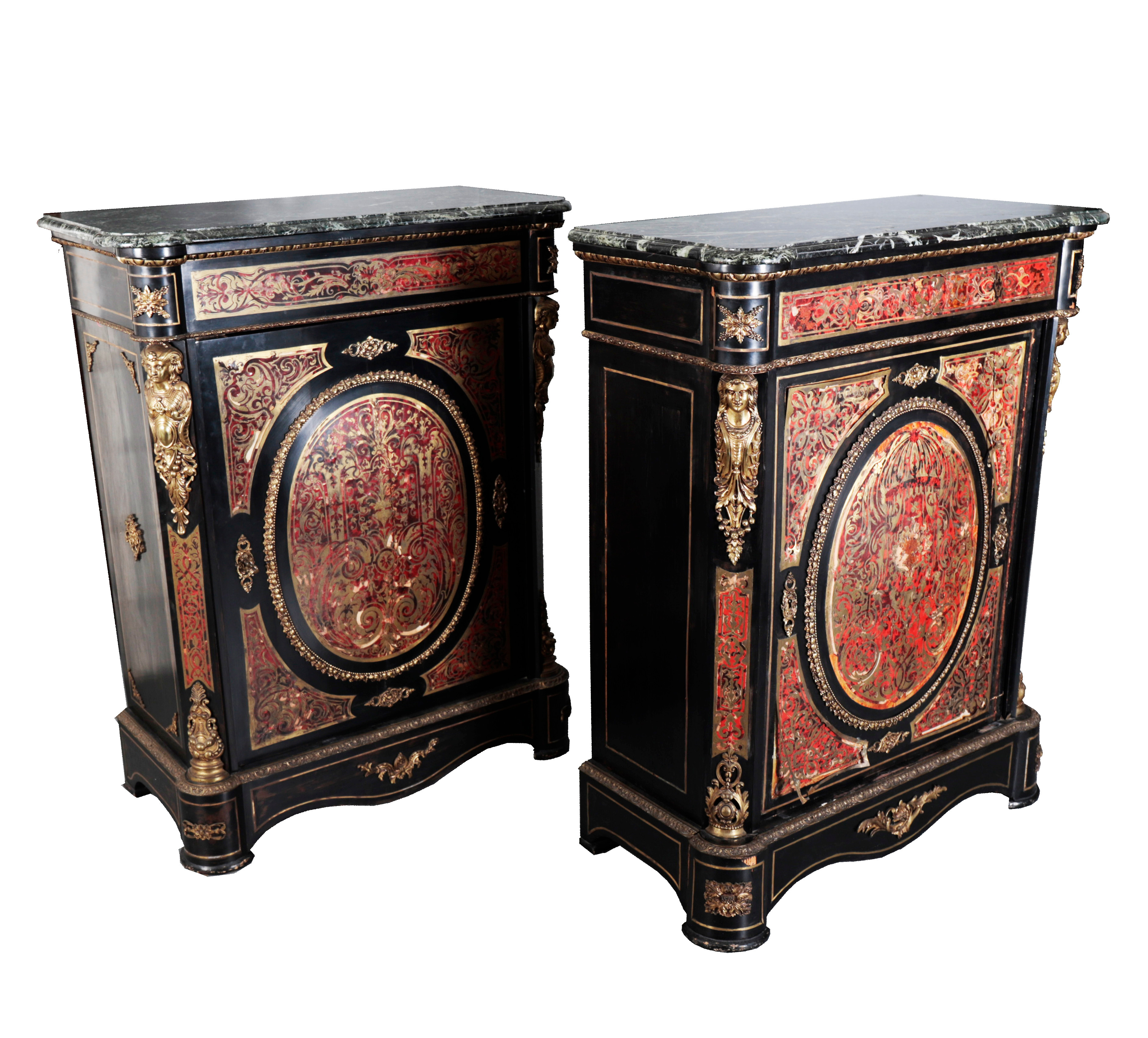 Bilder zu 1507994. Paar Vorspeisen im Napoleon-III-Stil aus ebonisiertem Holz und Boulle ...