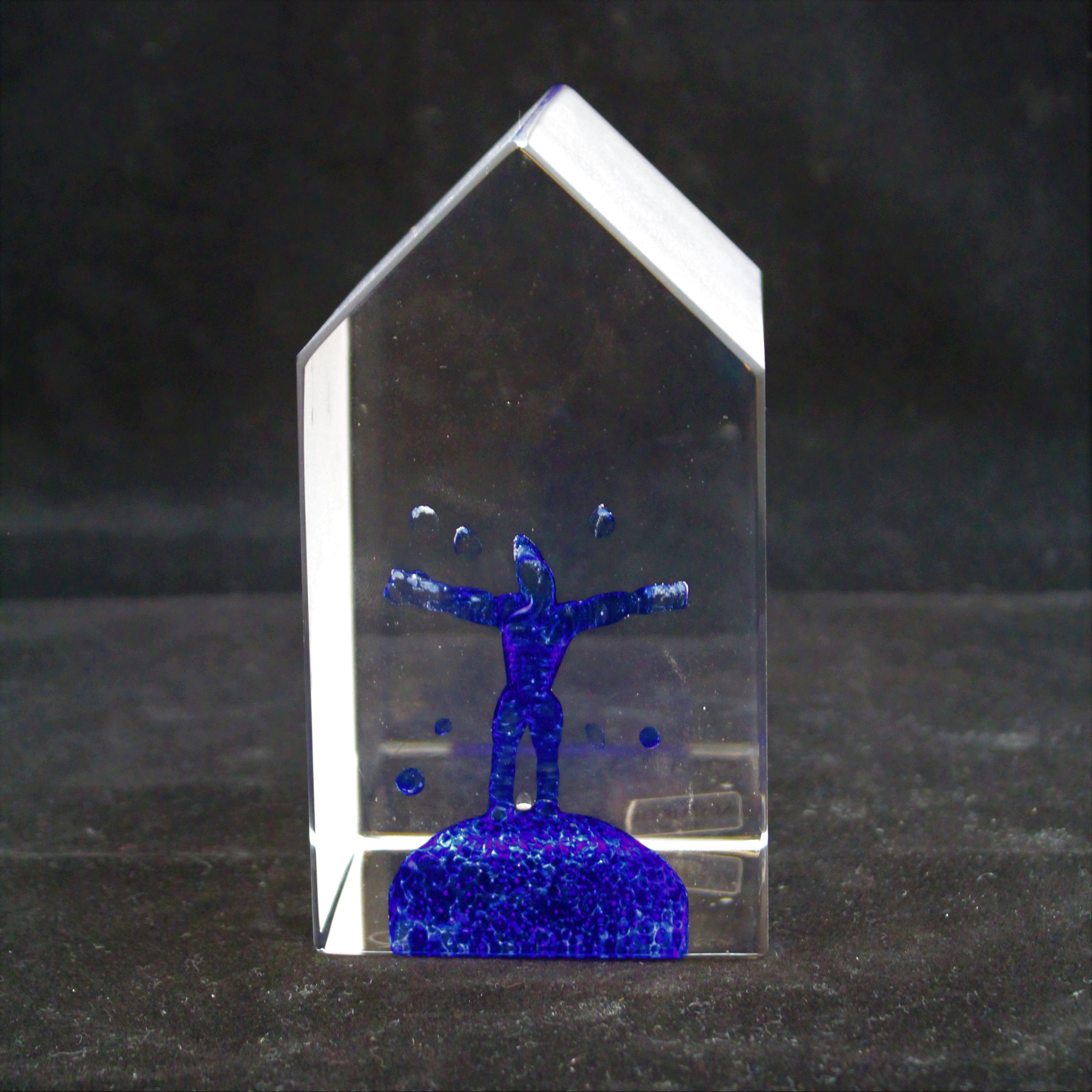 Images for 1513666. BERTIL VALLIEN. GLASS SCULPTURE, house with male ...