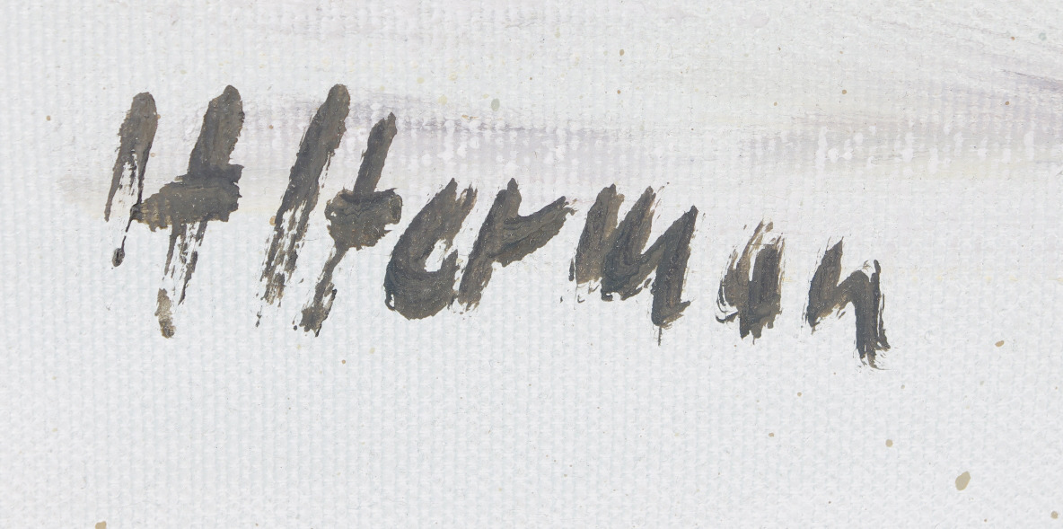 Images for 153463. H. HERMAN. coastline with bird, oil on canvas ...