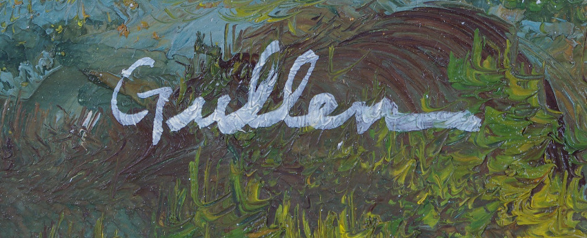 Images for 154249. GULLÉN. landscape with lake, oil on canvas, signed ...