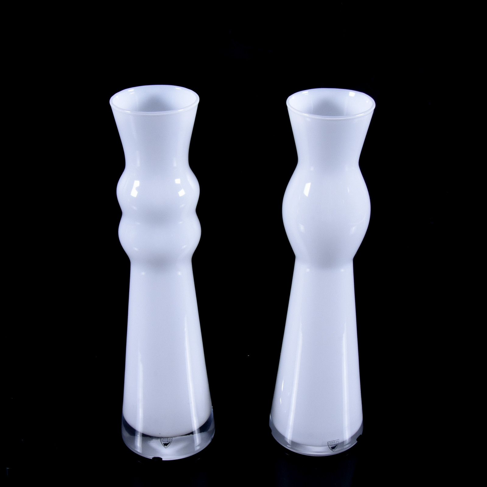 Images for 1543093. VASES, 2 pcs, glass, white colored glass, Helena ...